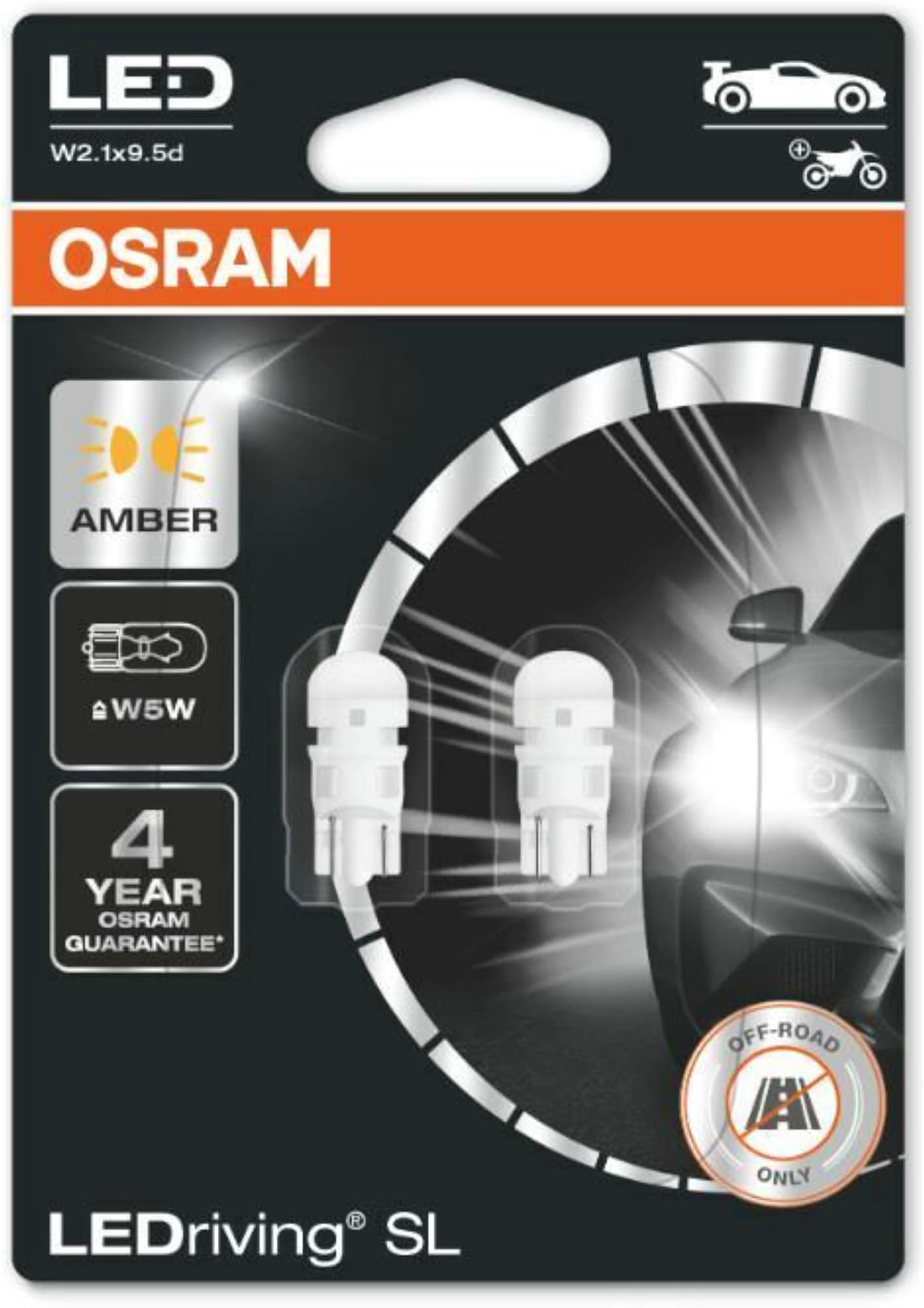 Osram T10 LED Turuncu Dipsiz WY5W Park ve Sinyal Ampülü 4 Yıl Garantili ...