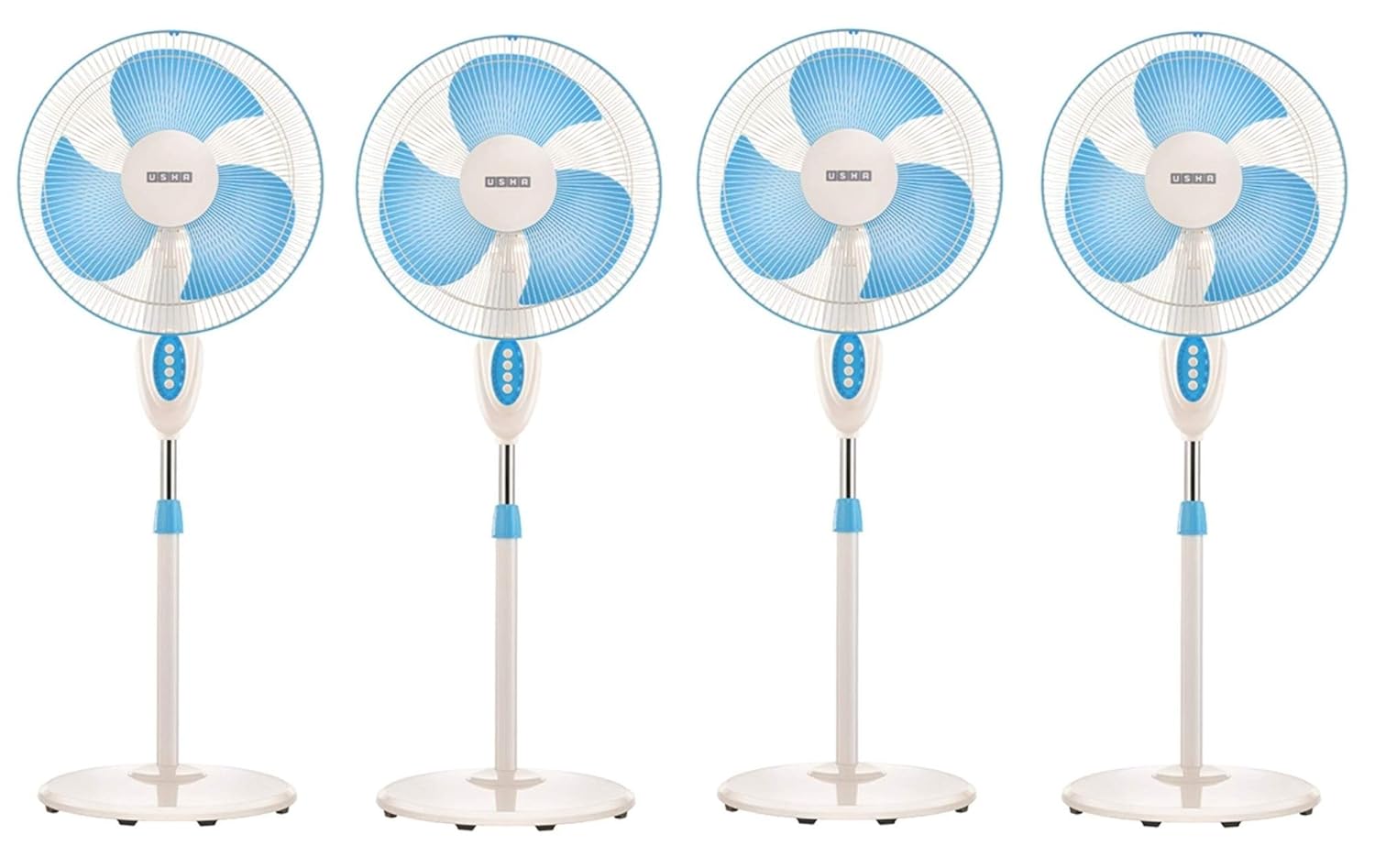 Buy Usha Helix Pro High Speed 400MM Pedestal Fan (40), Blue Pack of 4 ...