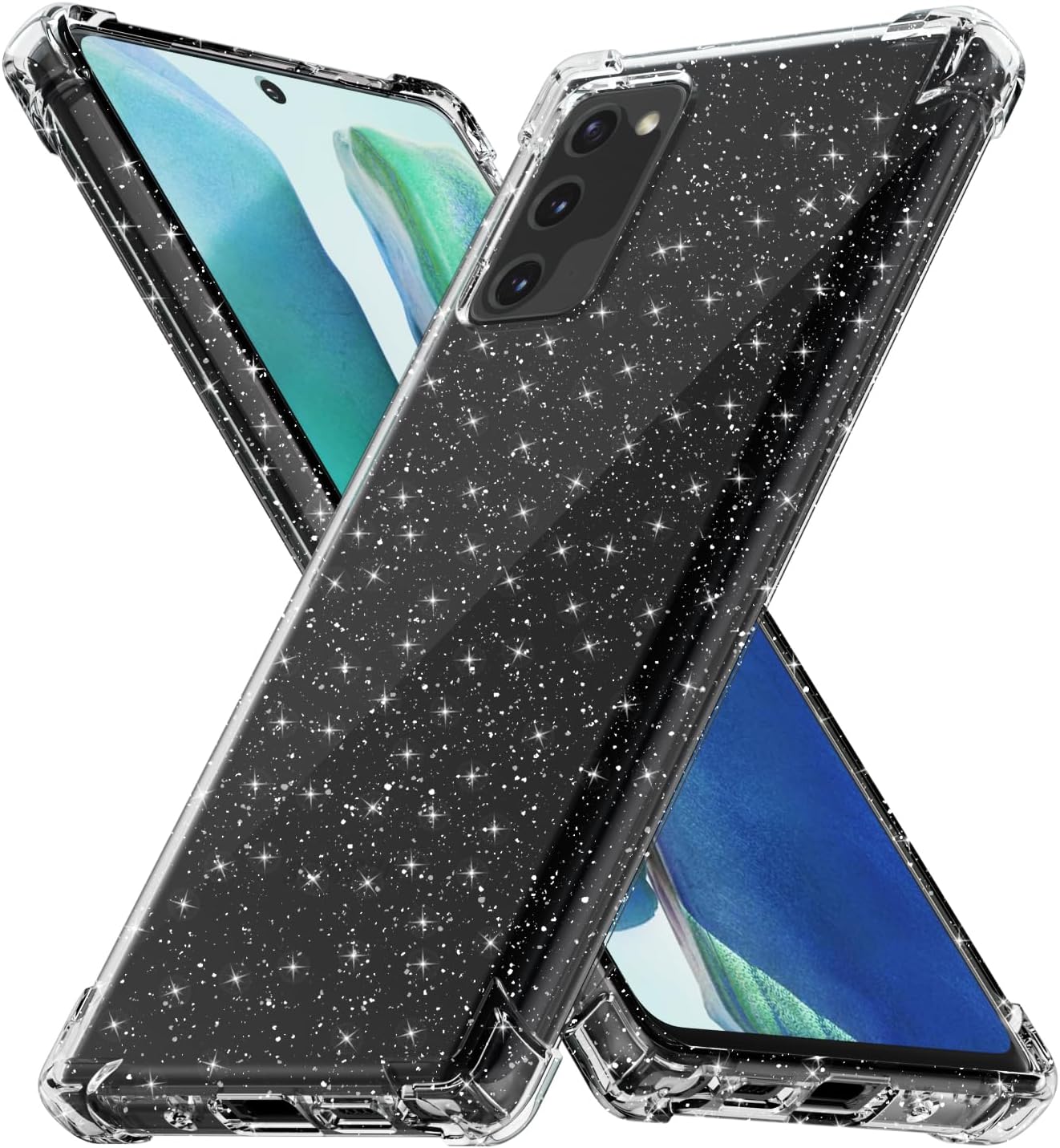 Amazon.com: Svanove for Samsung Galaxy Note 20 Phone Case Clear Glitter ...