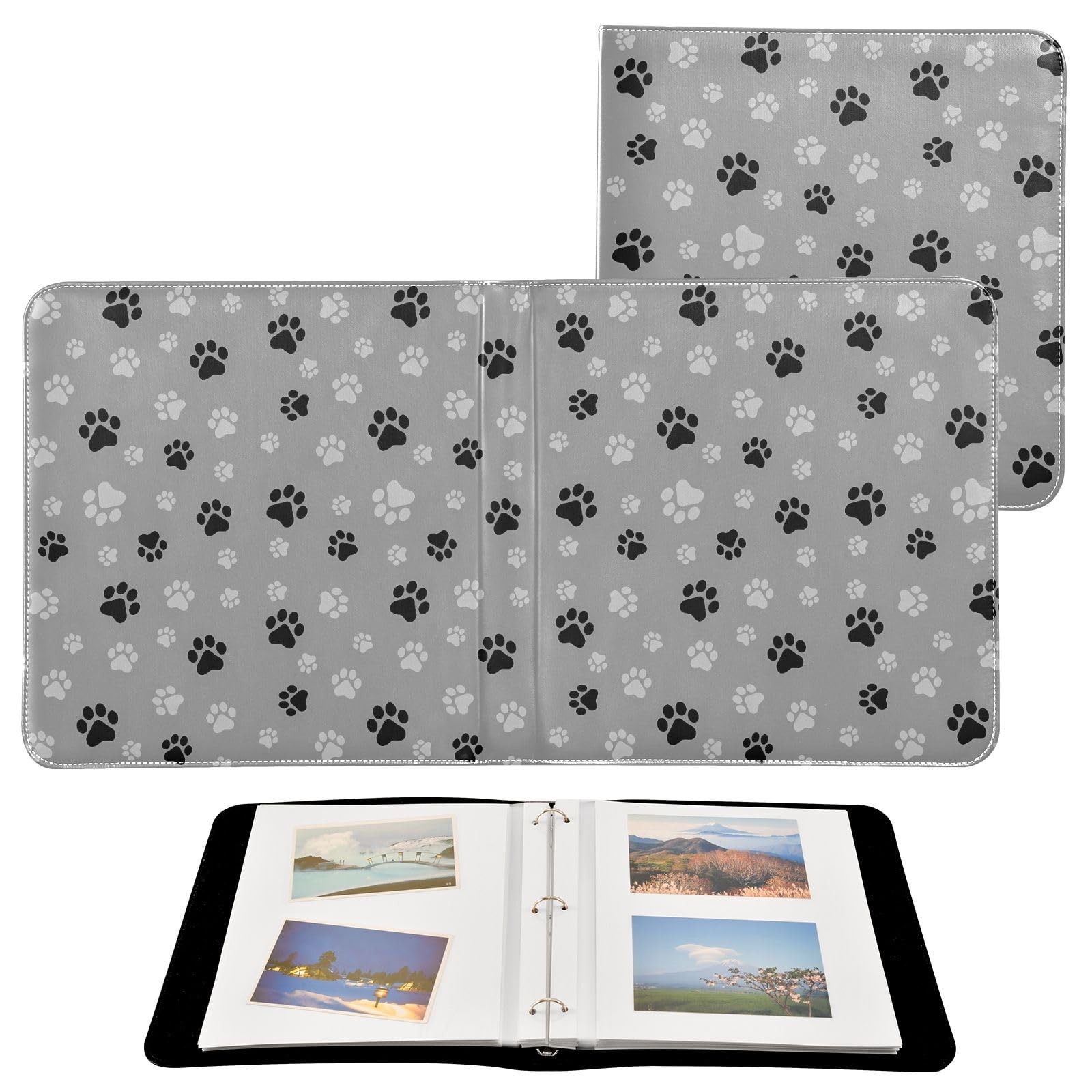 Leather Cover Memory Book 4x6 5x7 6x8 JIPONI Large DIY Leather Photo ...