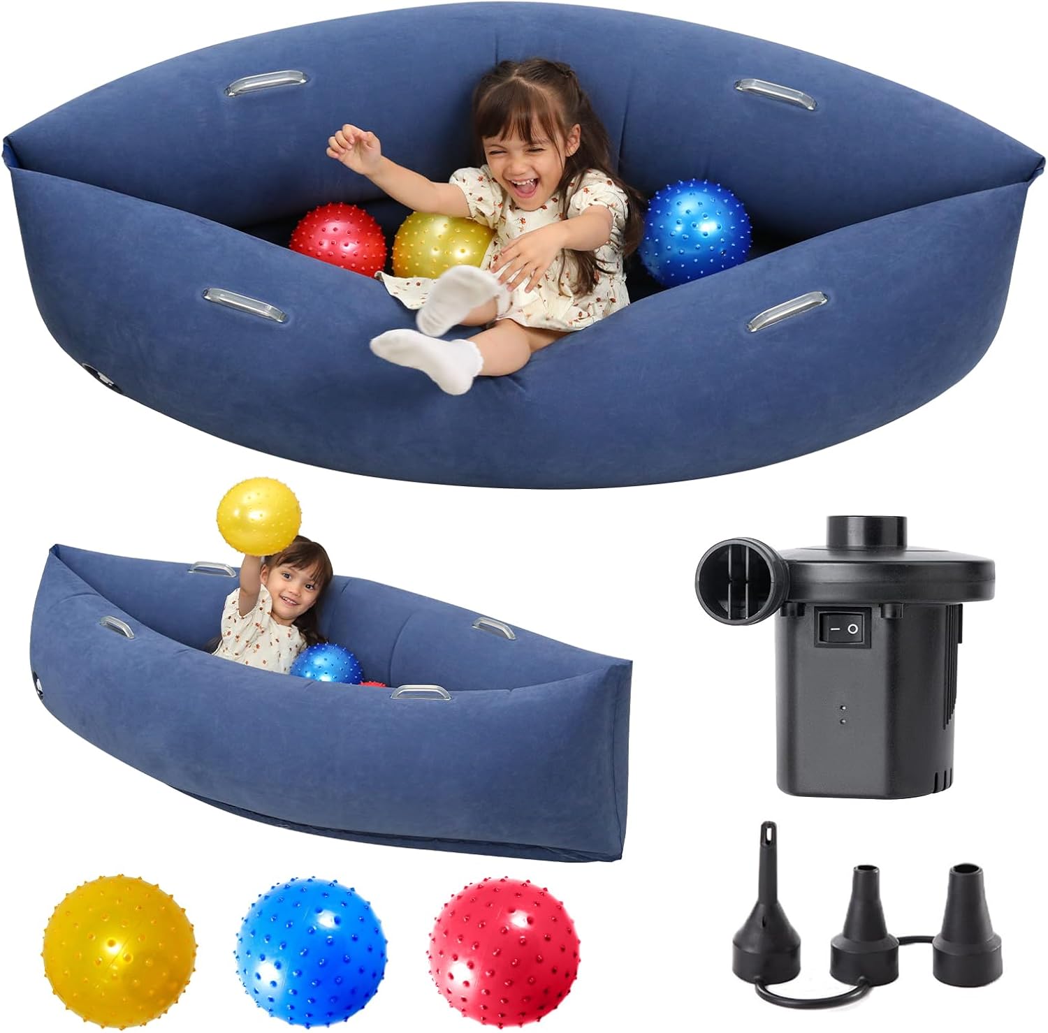 Amazon.com: MOOZHEALTH Sensory Chair for Kids,60″Inflatable Calming ...