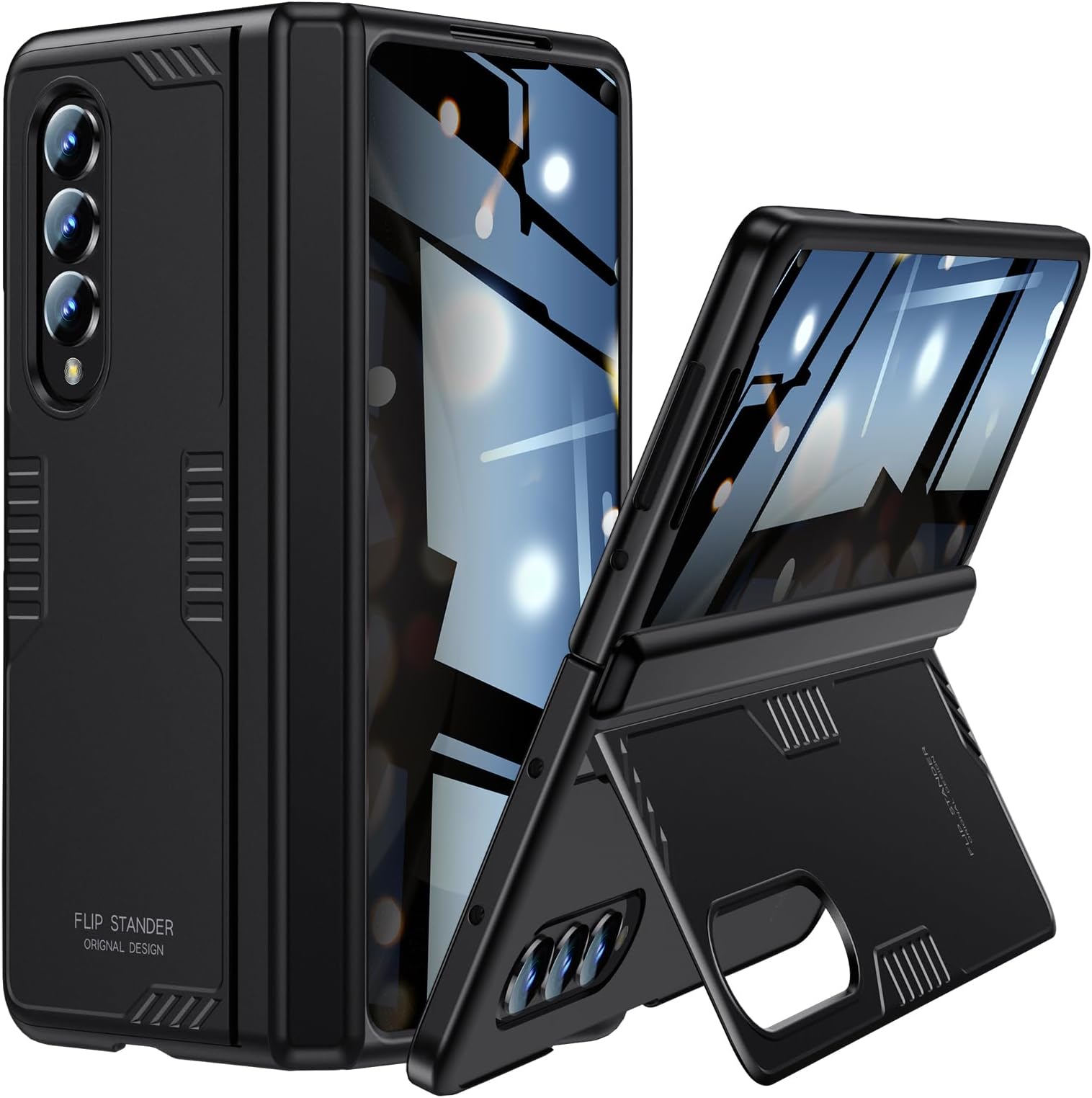 spoovcto for Samsung Z Fold3 Case: Privacy Screen Protector & Kickstand ...