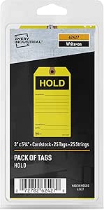 Amazon.com : Avery Preprinted Hold Maintenance Tags with String, 5.75 ...