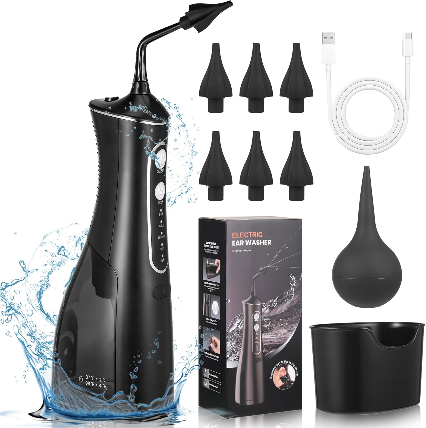 Ear Wax Removal Kit, Electric Water Powered Ear Cleaner for Ear ...