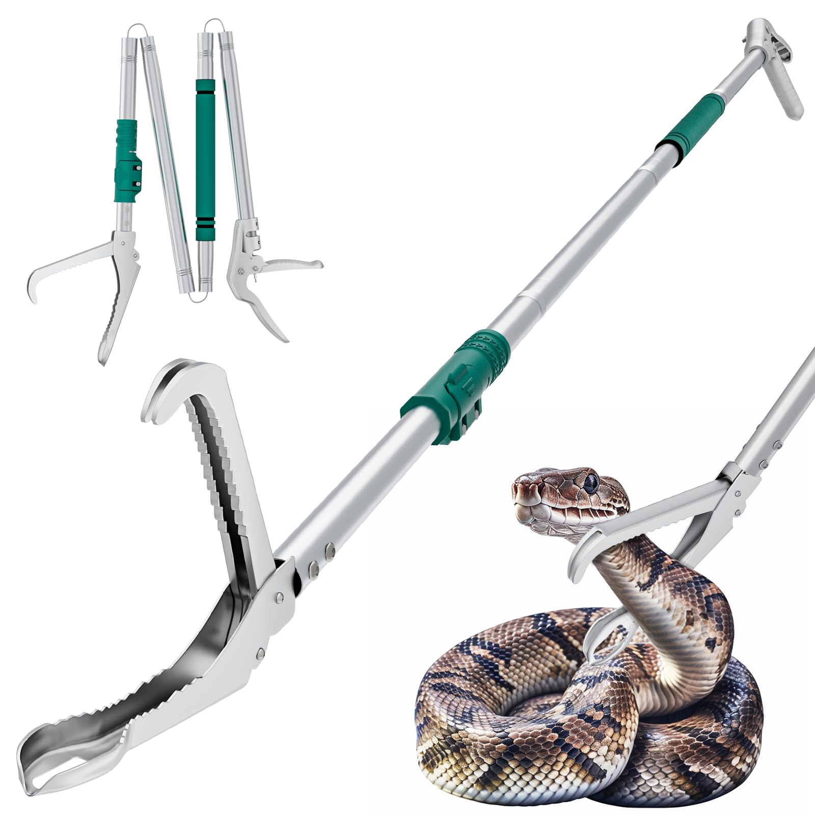 Snake Catcher 69-Inch Professional Snake Grabber Tongs - Heavy Duty ...