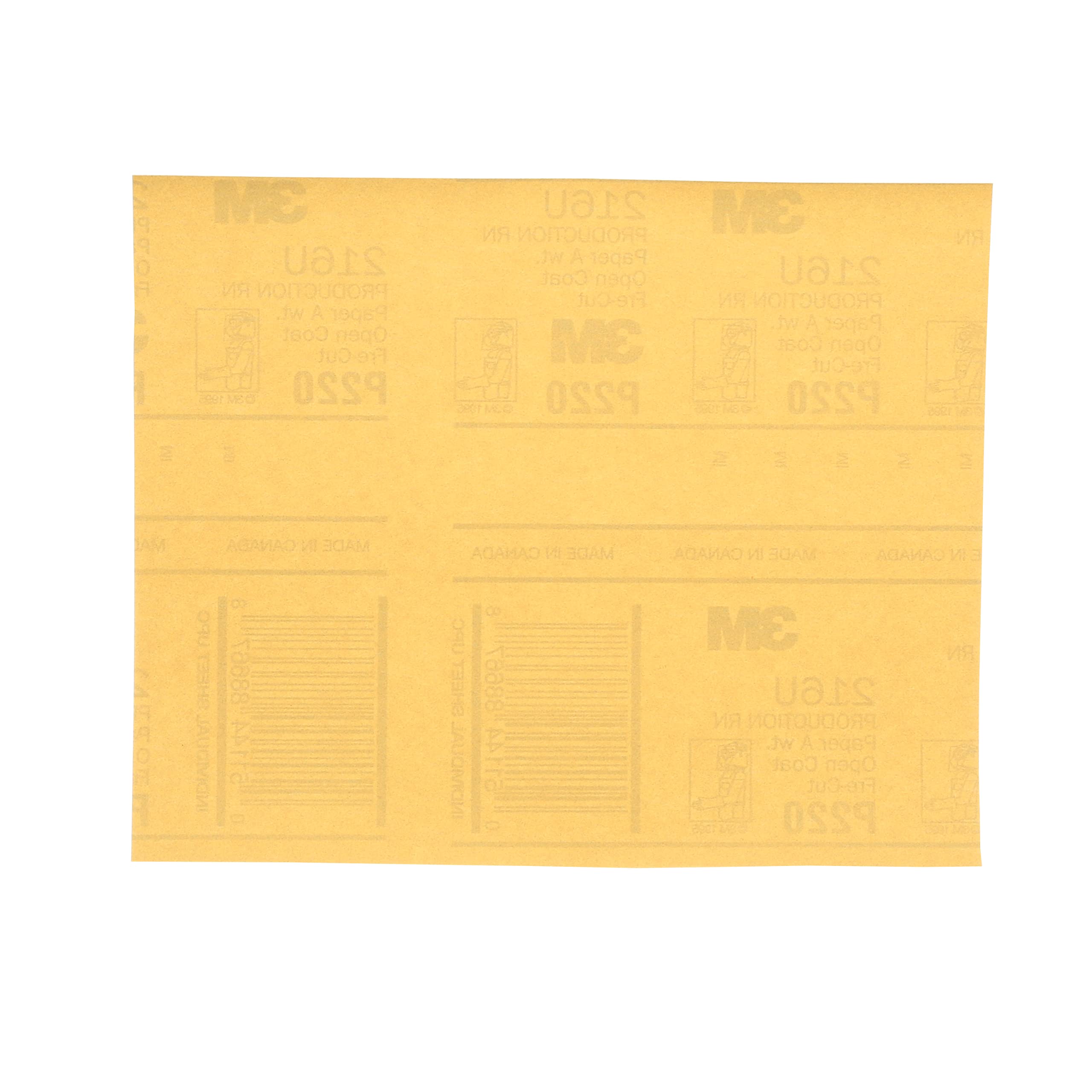 Amazon.com: 3M Gold Abrasive Sheet, 02544, P220 grade, 9 in x 11 in ...