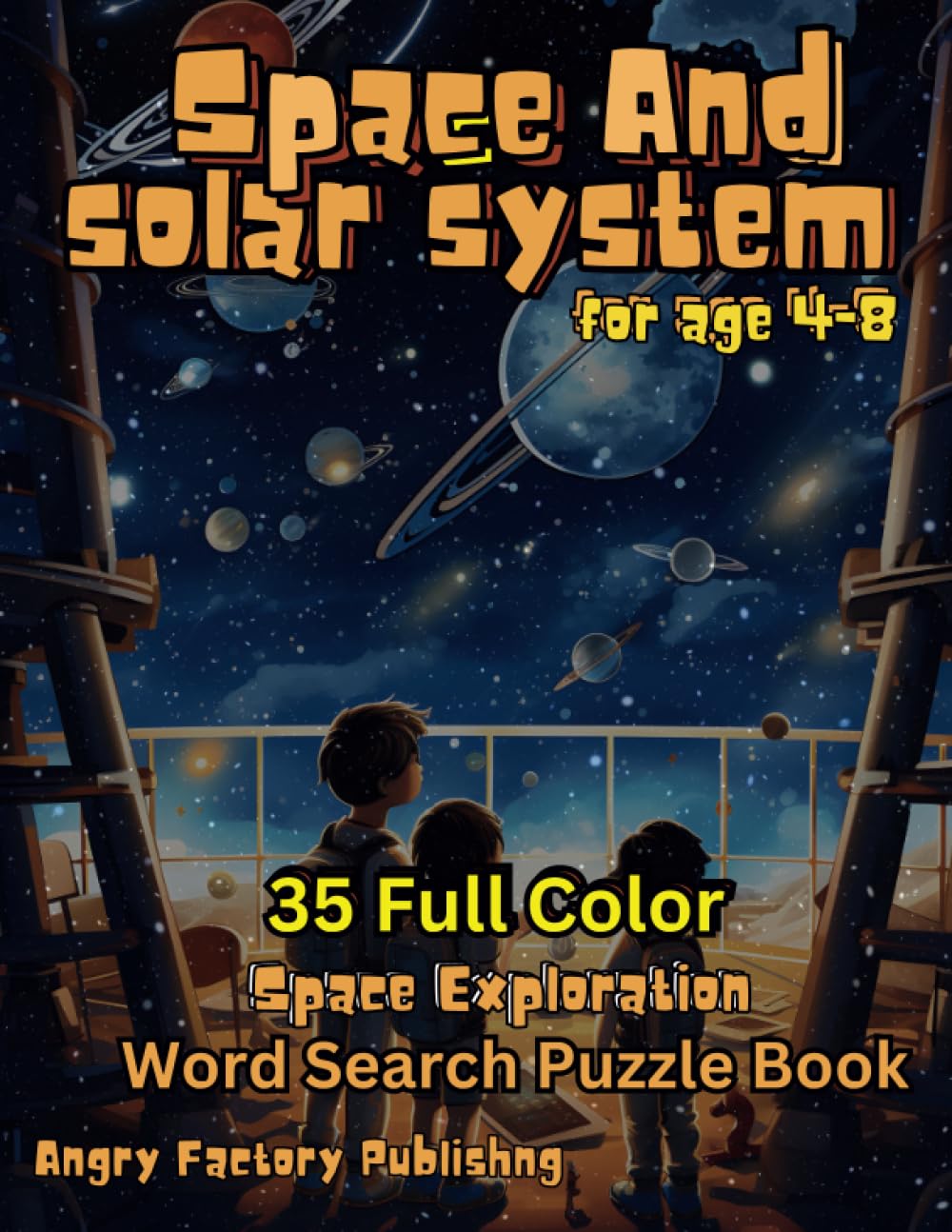 Angry Factory Space and Solar System Word Search Puzzle Book for Kids ...