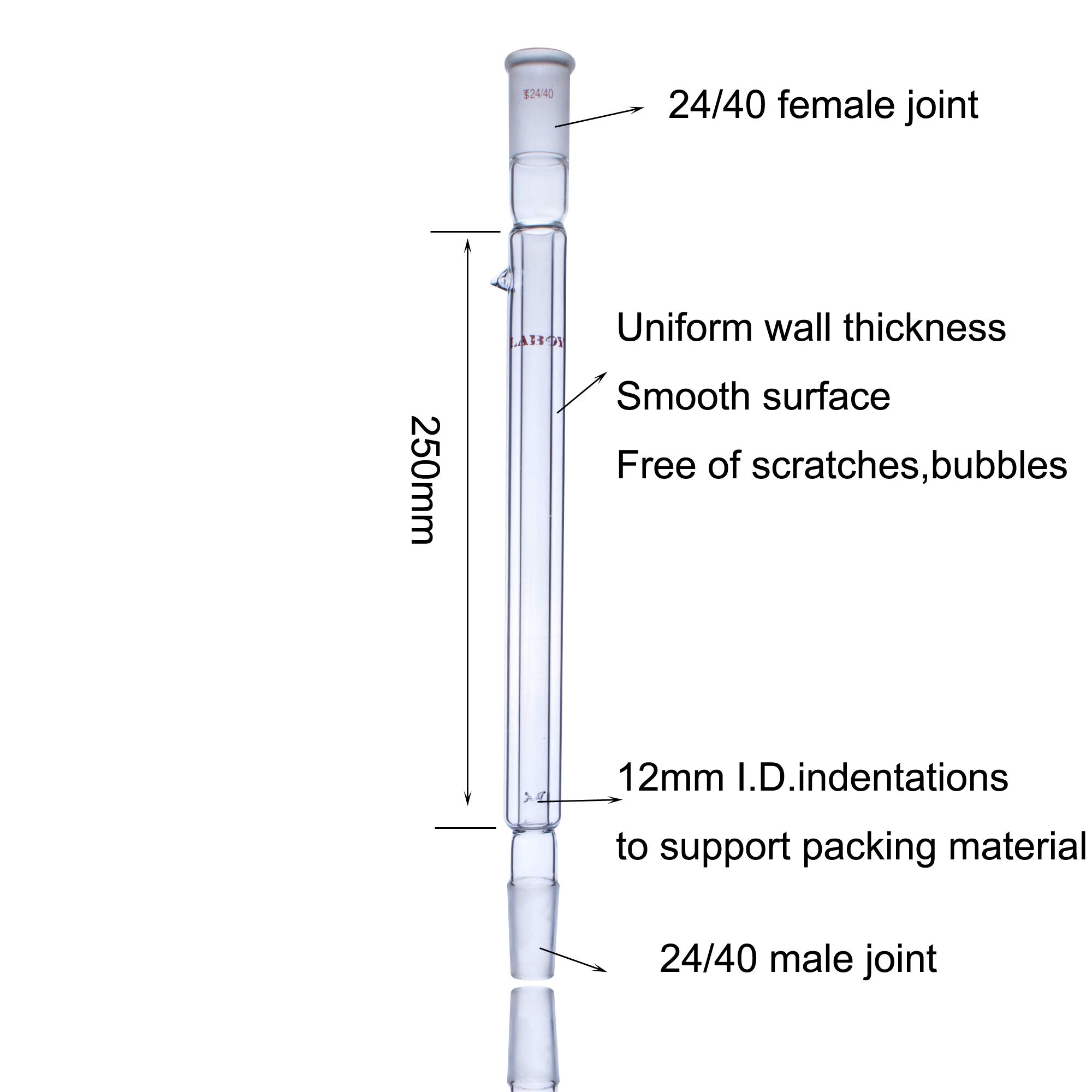 Fractional Distillation Column Laboy Glass 24/40 Vacuum Jacketed Column ...