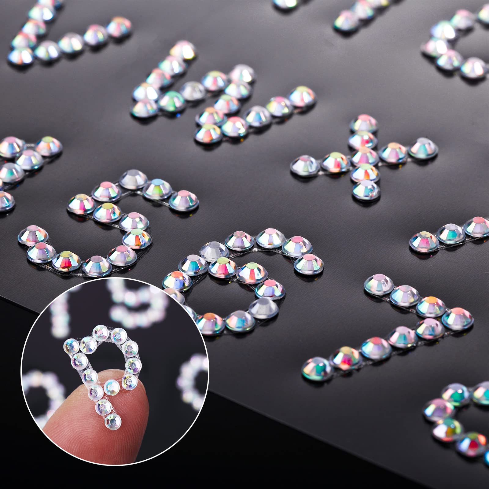 Snapklik.com : Clabby 6 Sheets Glitter Rhinestone Letter Stickers Bling ...