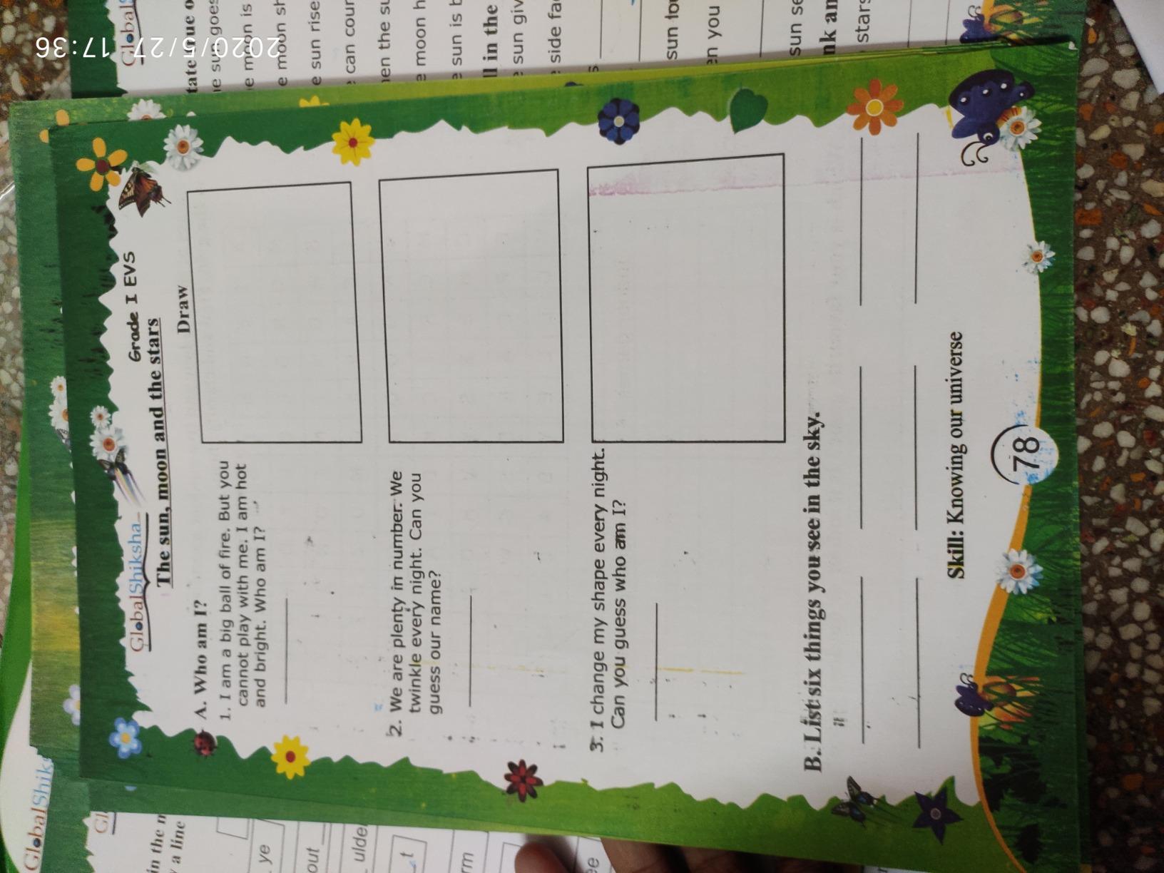 Buy Global Shiksha | Class 1 Enviornmental Science(EVS) Worksheets for ...