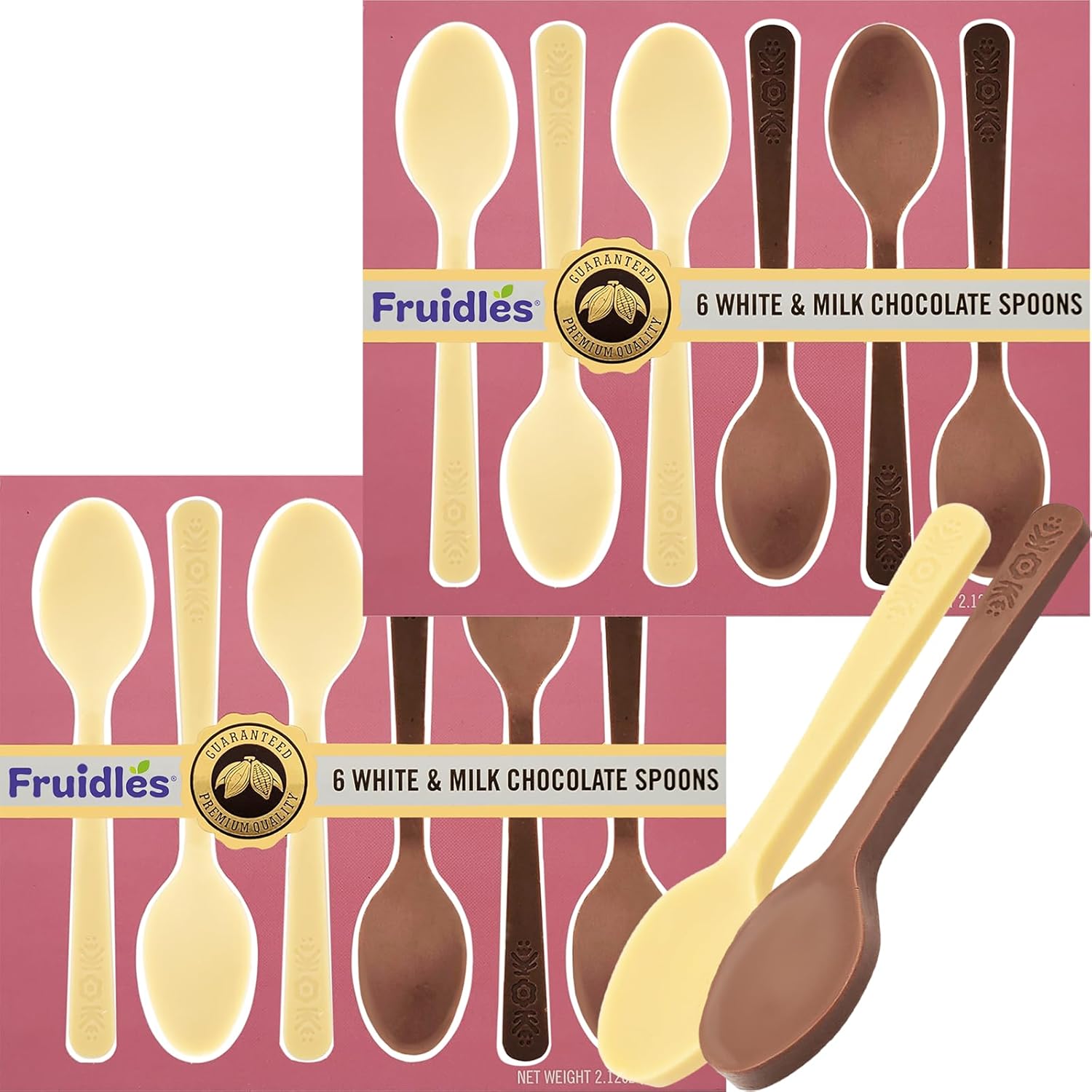 Amazon.com: Fruidles Milk & White Chocolate Spoons - Edible Hot ...