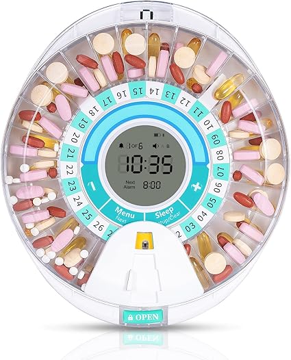 Zoksi Automatic Pill Dispenser with Alarm, Electronic Monthly Pill ...