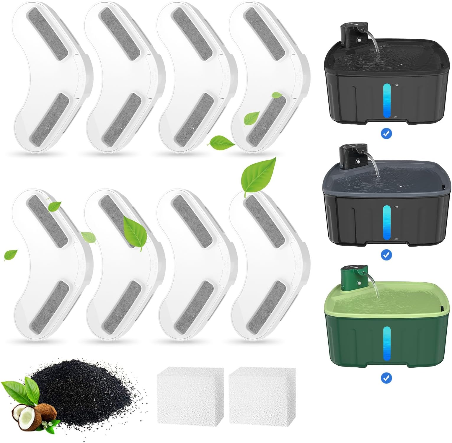 Amazon.com: Kenida Dog Water Fountain Filters,Replacement Filter for 2 ...