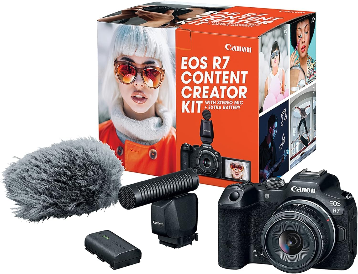 Amazon.com : Canon EOS R7 Content Creator Kit, Mirrorless Vlogging ...