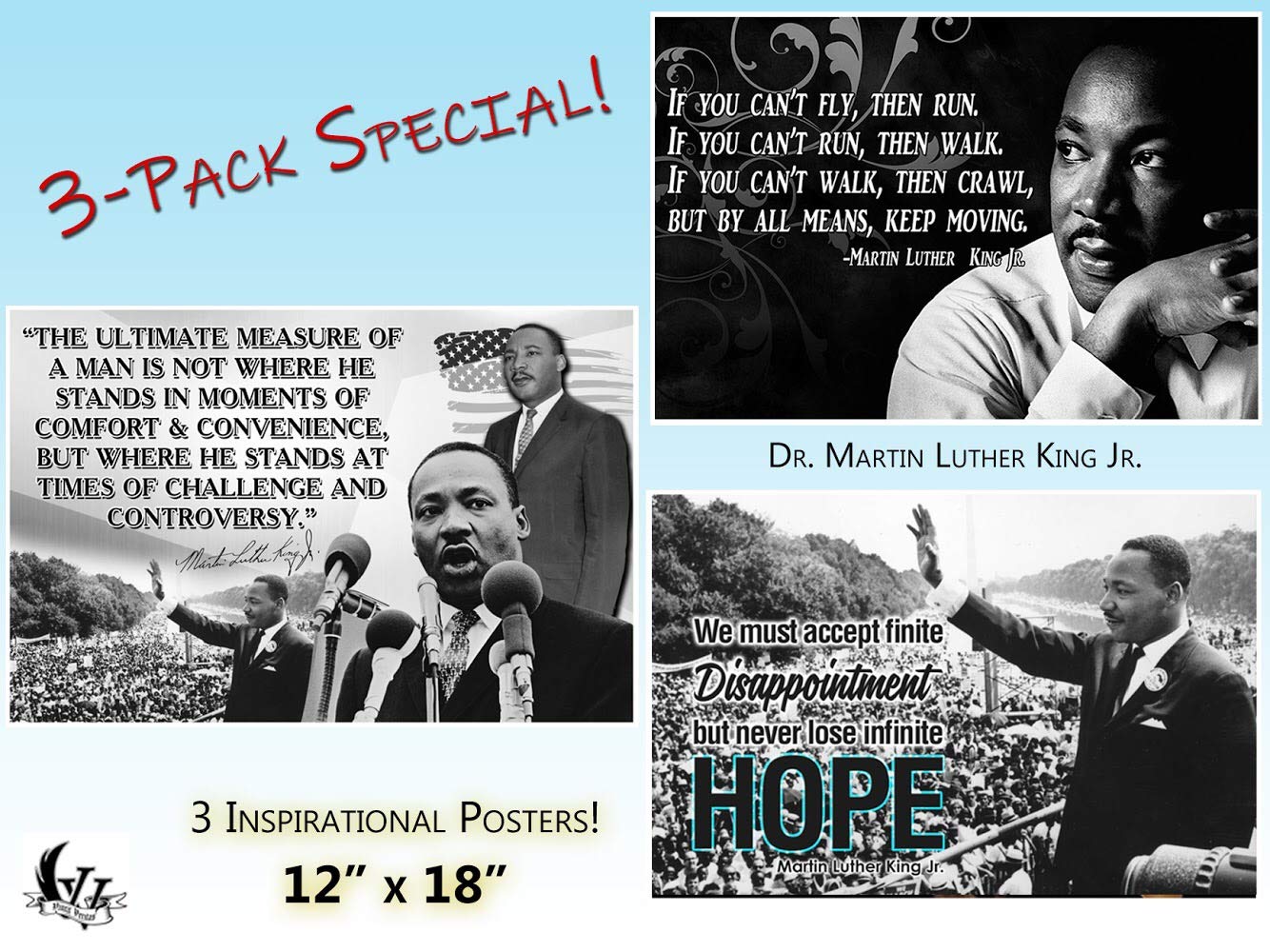 Buy Black History Month s 3 Pack MLK Martin Luther King Jr s Classroom ...