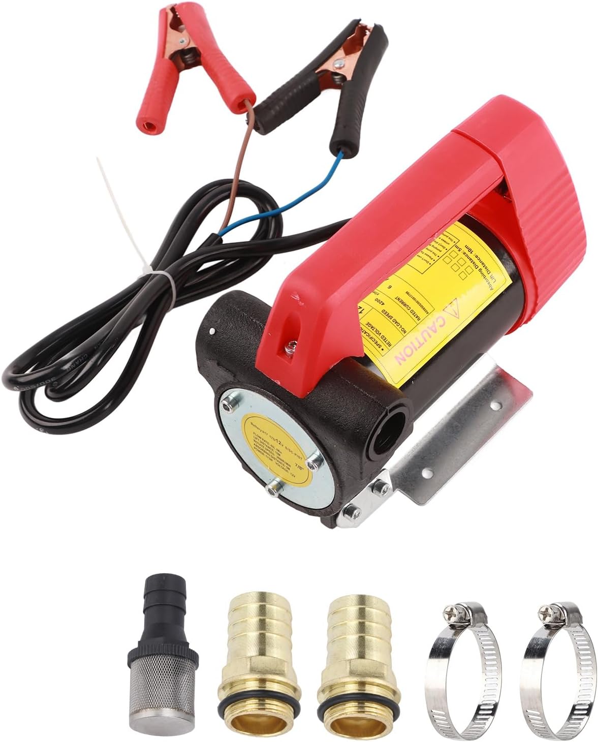 Amazon.com: DC 12V Fuel Transfer Pump Portable Electric Cast Iron for ...