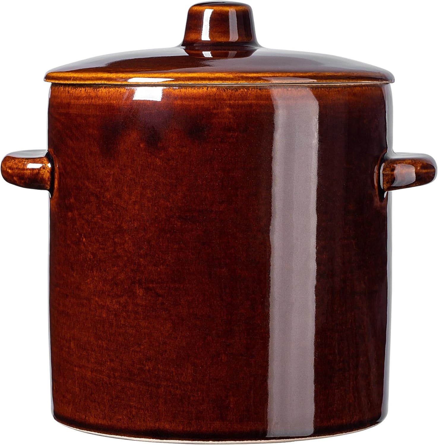KADAX Stoneware Pot with Side Handles and Lid, Dishwasher Safe ...