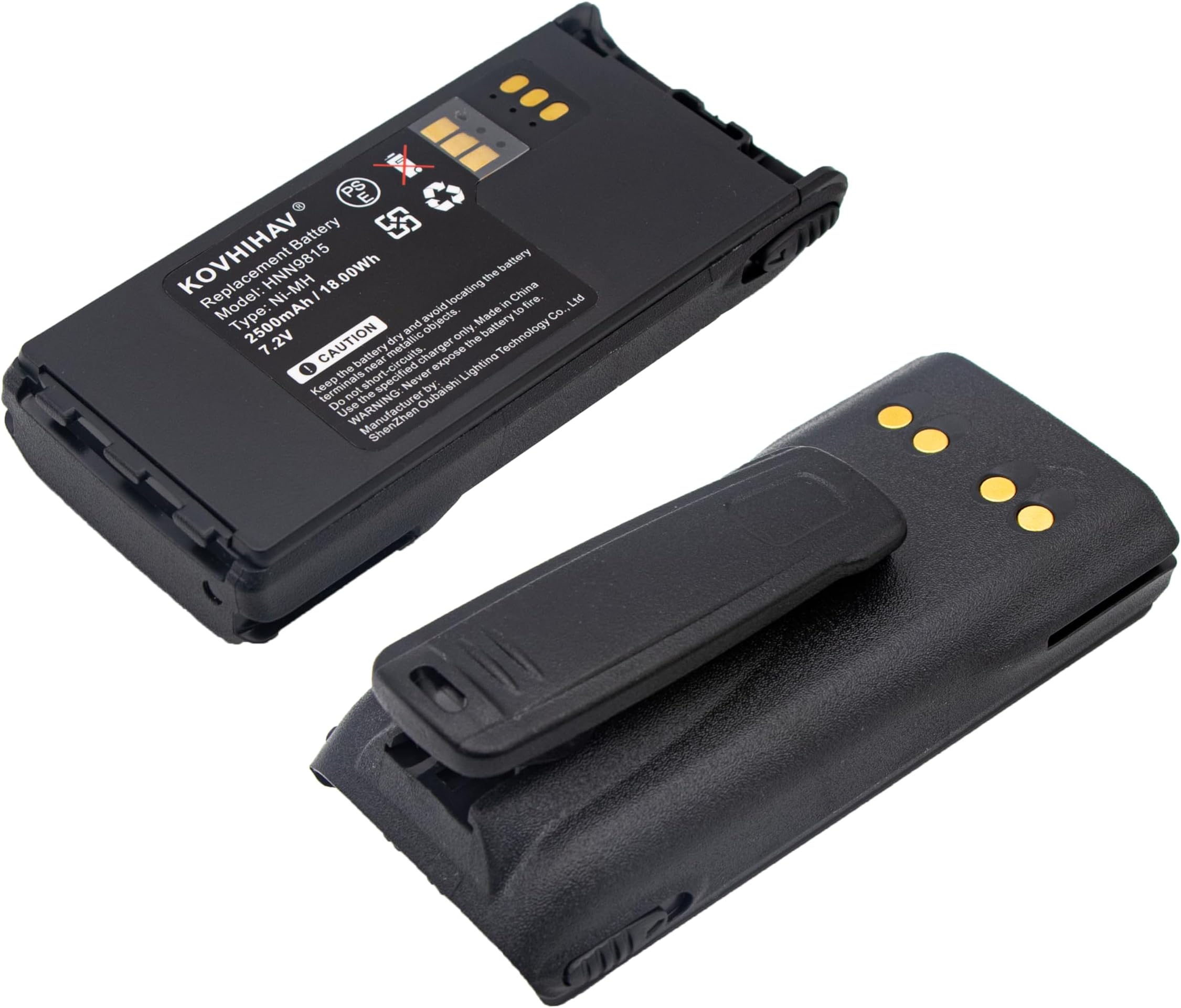 Amazon.com: hflexgrad (2-Pack) 7.4V 2100mAh Two Way Radio Battery ...