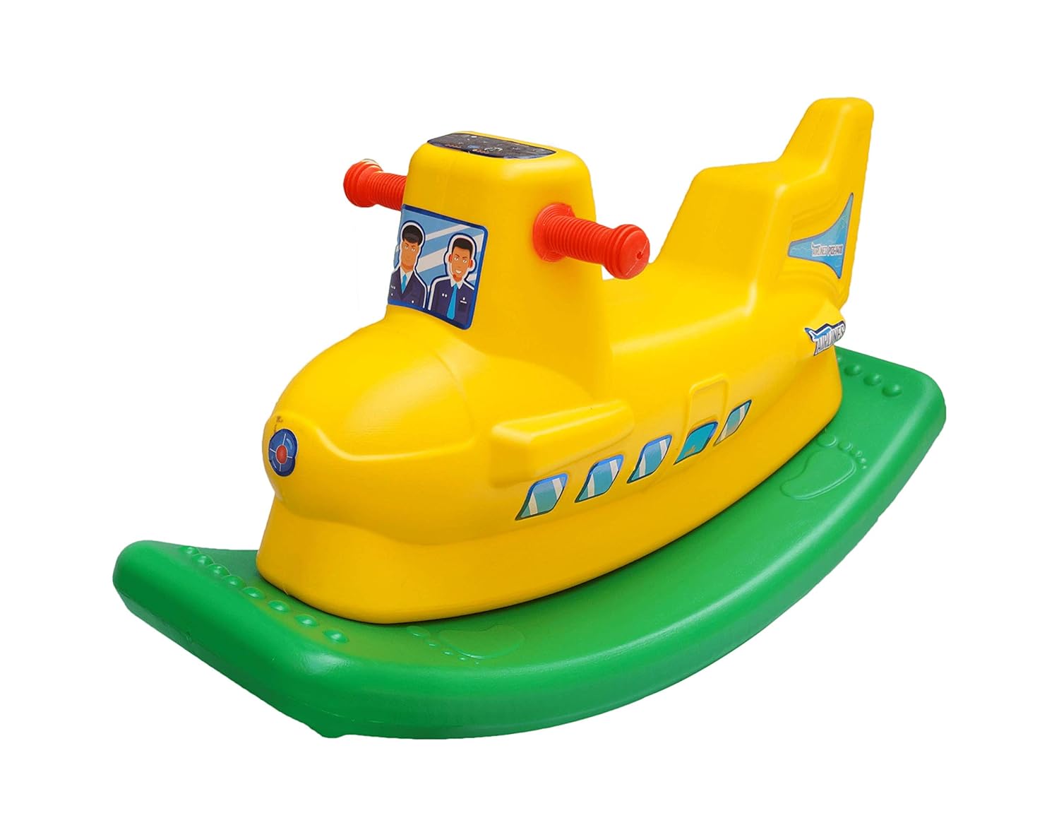 ehomekart Aeroplane Rocker for Kids - Multi-Color Plastic Ride-on Toy ...
