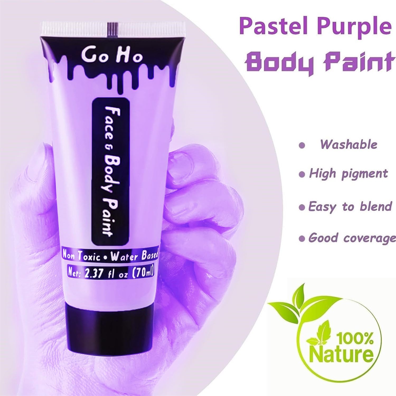 Snapklik.com : Go Ho Pastel Purple Body Paint Washable