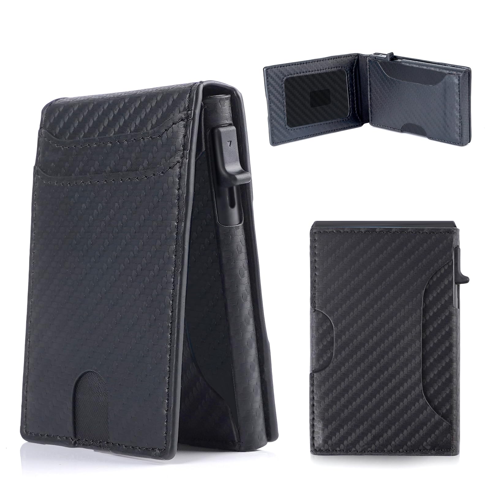 Wallet for Men with Apple Air Tag&RFID Blocking Money Clip Slim Leather ...