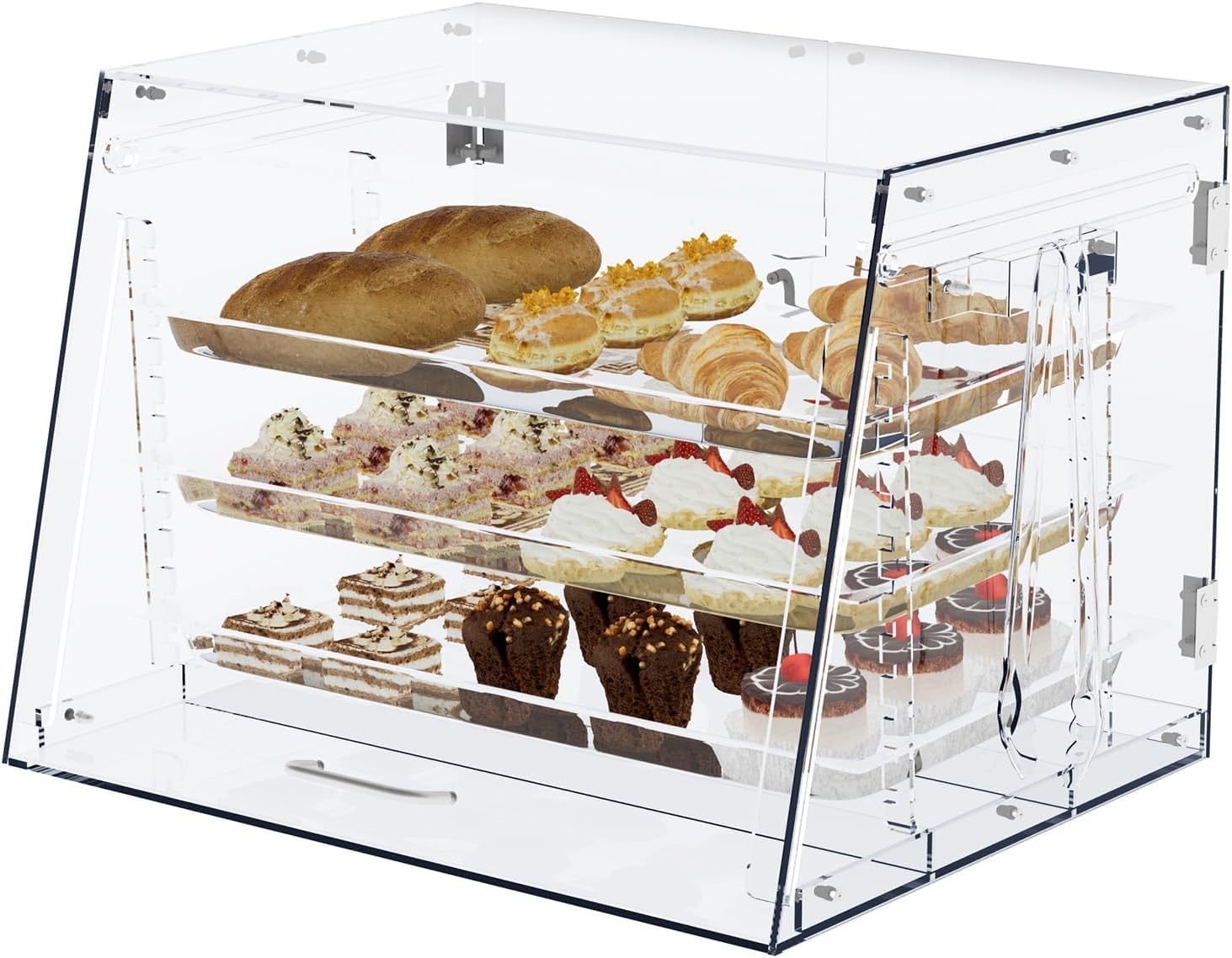 Buy Pastry Display Case, 3 Tray Commercial Countertop Bakery Display ...