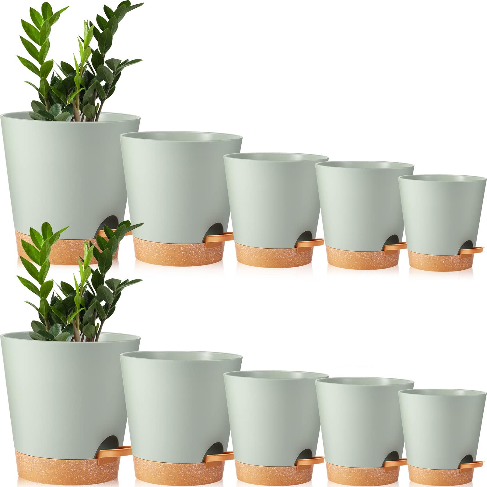 Amazon.com : SE SUN-E Self Watering Planters for Outdoor Plants 7/6.5/6 ...