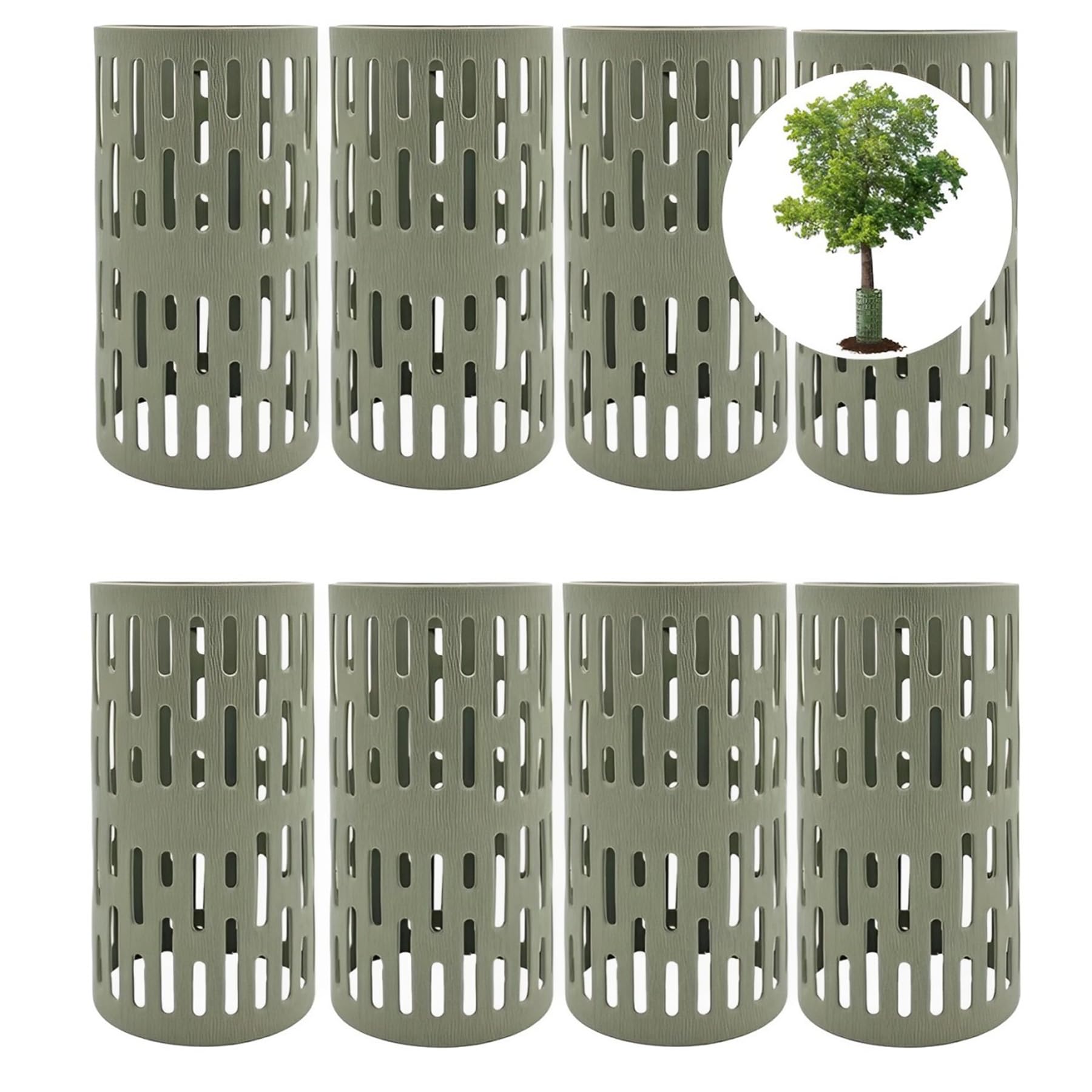 8 Pcs Plant and Tree Trunk Protectors - with 20 Pcs Zip Ties, 20cm ...