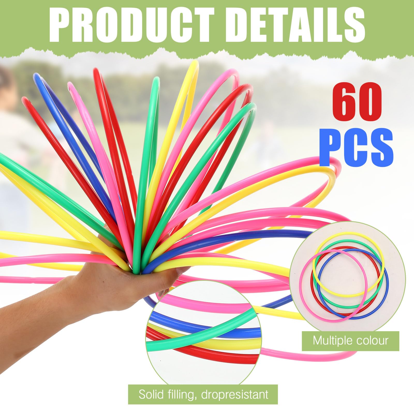 Snapklik.com : Wettarn 60 Pcs Large Plastic Ring Toss Multicolor ...