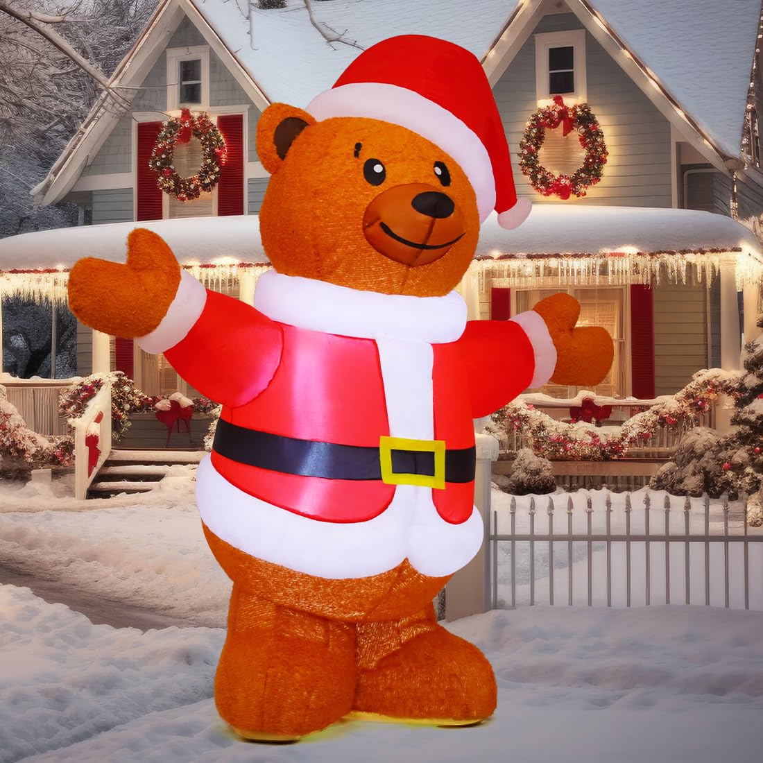 Snapklik.com : GOOSH 6 FT Christmas Inflatables Brown Bear Outdoor ...