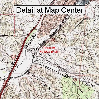 Amazon.com : USGS Topographic Quadrangle Map - Prescott, Arizona ...