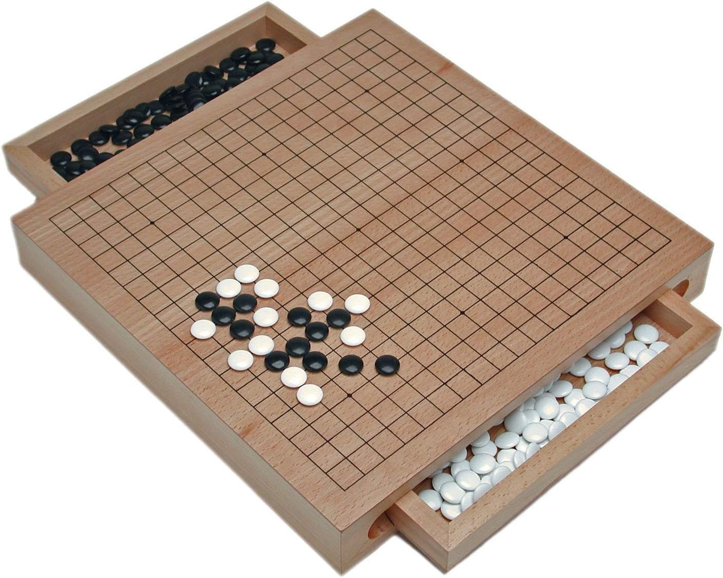 Amazon.com: Go Game Set 12 Inch - Traditional Go Set with Pull-Out ...