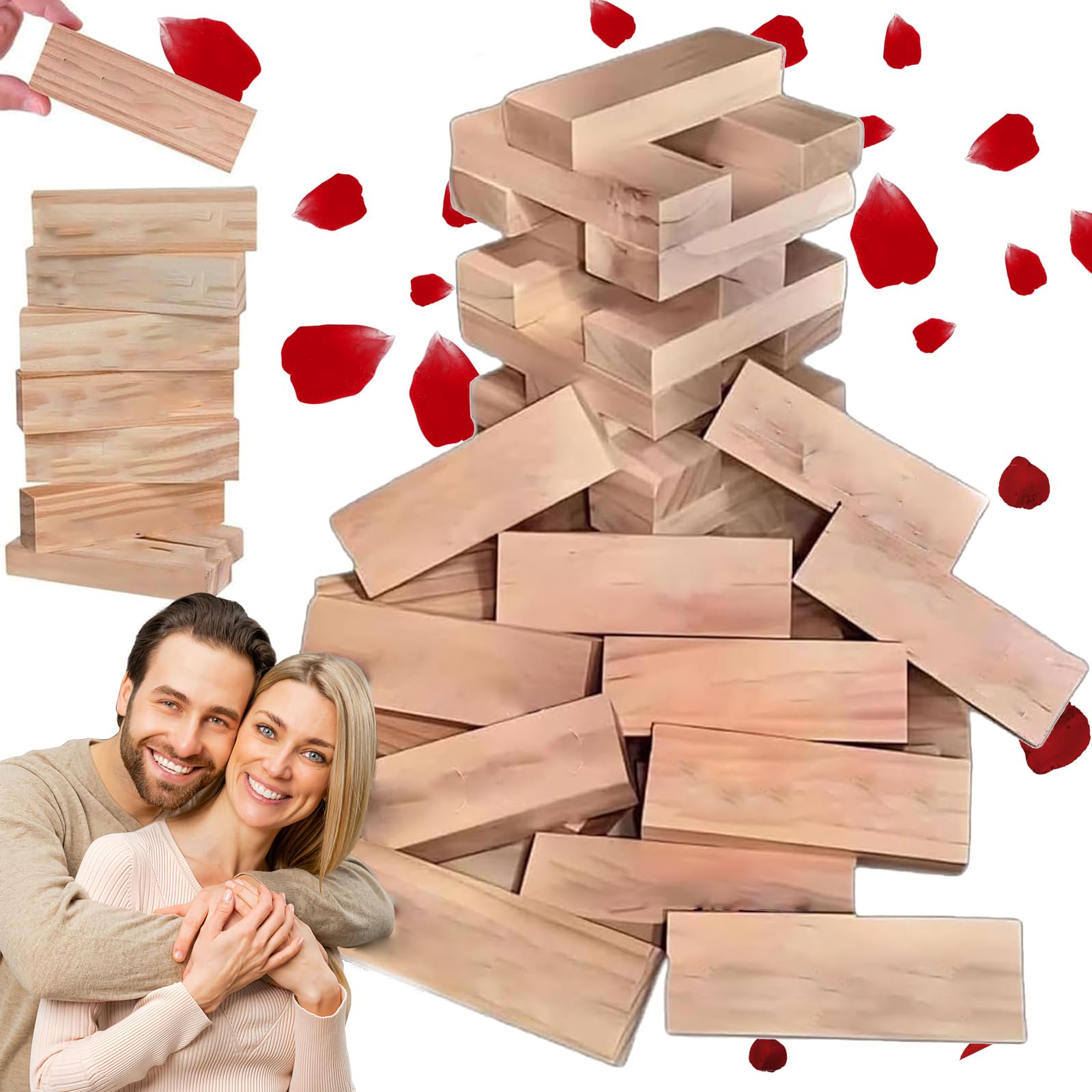 Lust Tower - Game for Adults, 48Pcs Super Naughty Block Tower Game ...