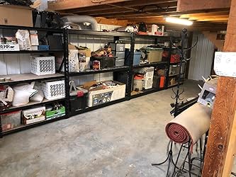 Amazon.com: Edsal 72"H x 77"L x 24"W Steel Welded Storage Rack, Black ...