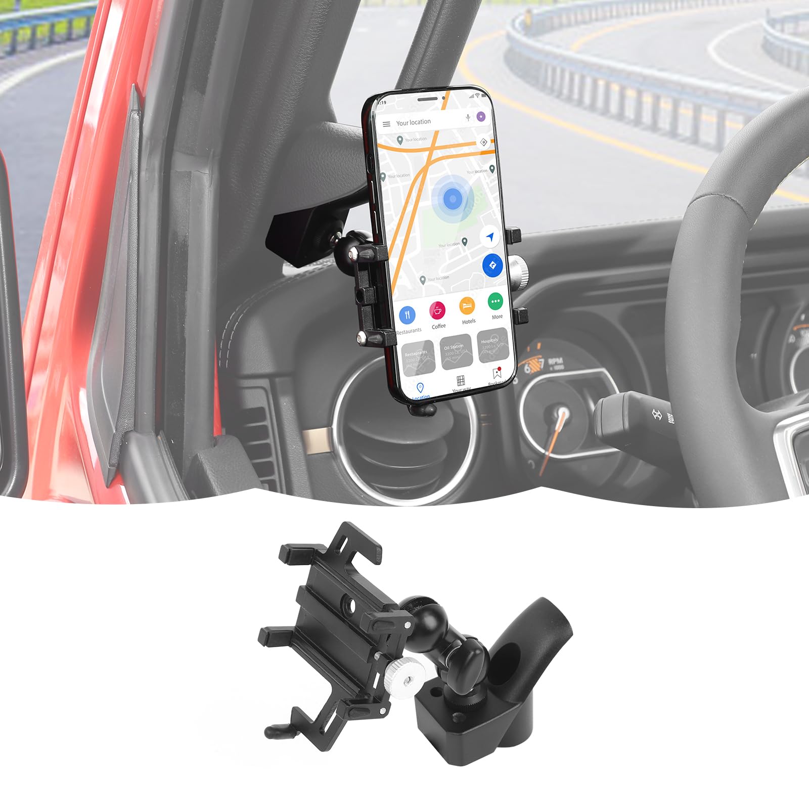Amazon.com: RT-TCZ A-Pillar Phone Holder Bracket Mount Grab Handle ...