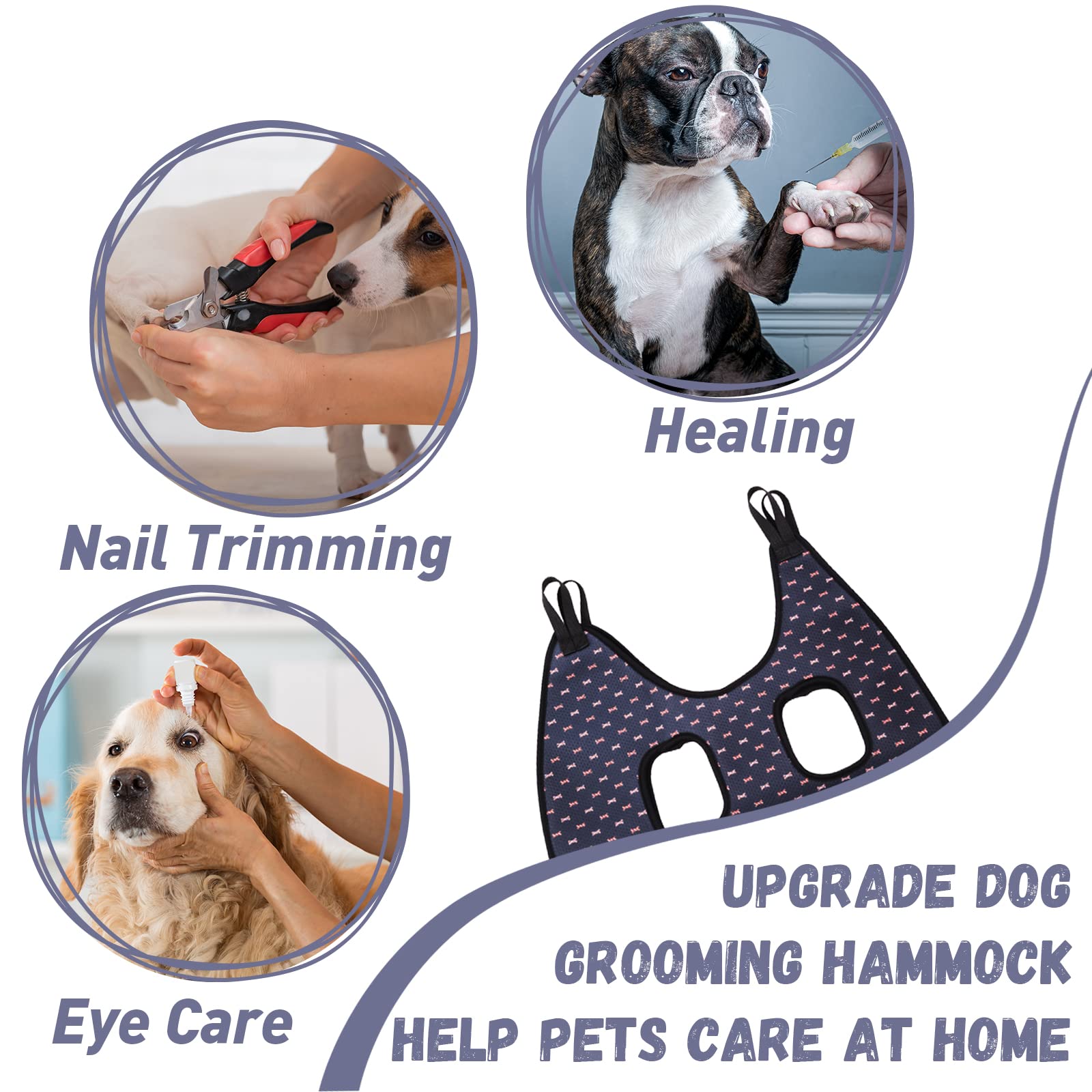 Snapklik.com : Dog Grooming Hammock Harness For Cats Dogs, Relaxation ...