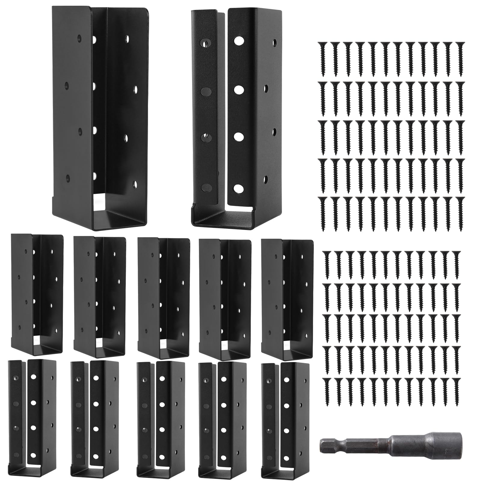 Snapklik.com : Concealed Joist Hangers, 12 Pcs 2"x8" Outdoor Trim ...