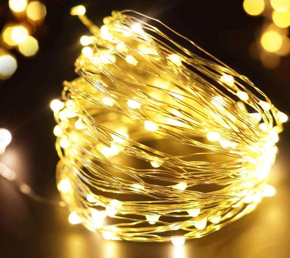 Frideko 30 LED Fairy Lights Battery Operated, 3m/10ft Thin Wire String ...