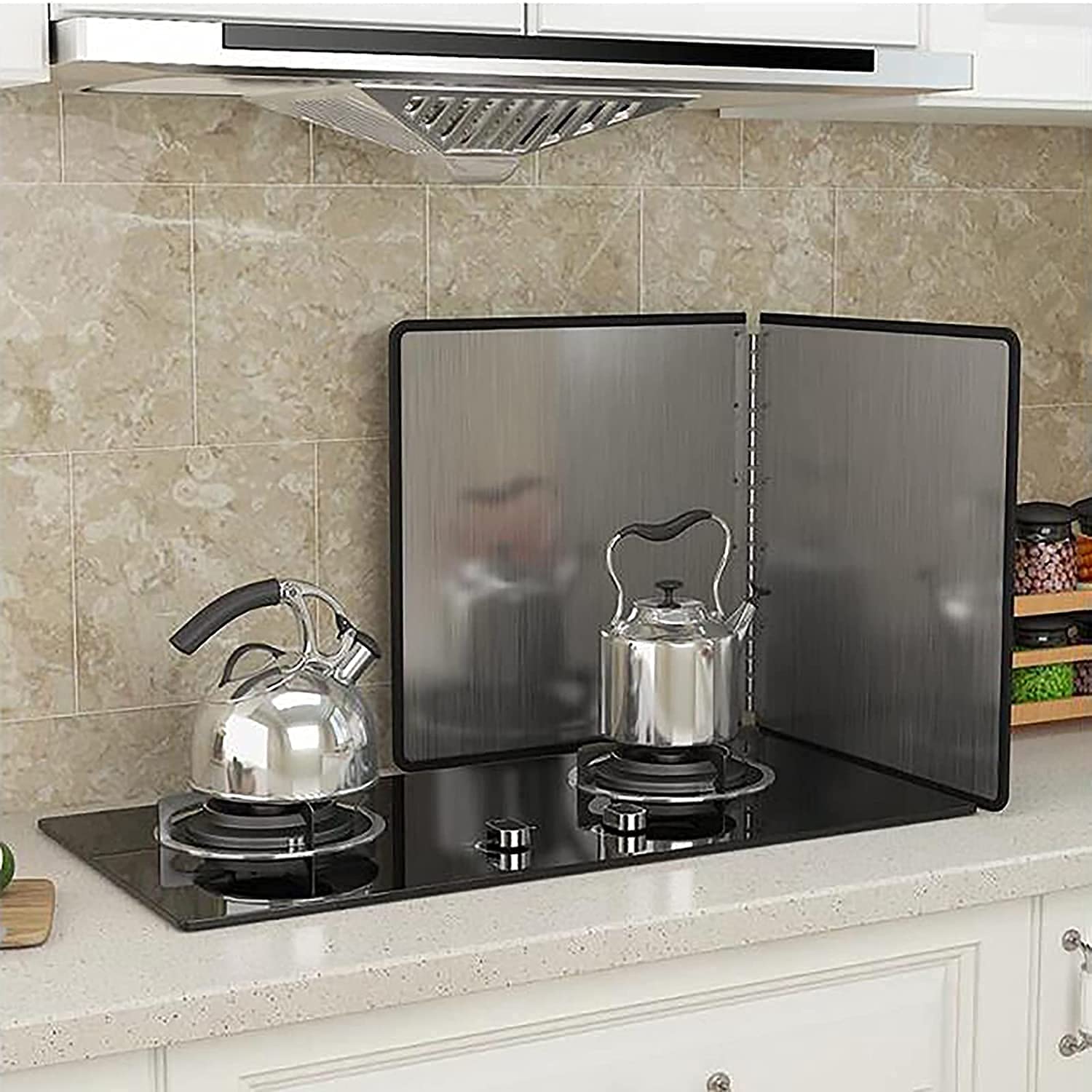 Glass Splashback Anti Splatter Shield Guard Oil Baffle Kitchen Wall ...