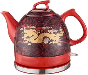 Amazon.com: -Electric Ceramic Cordless Kettle Teapot-Retro 1L Jug ...