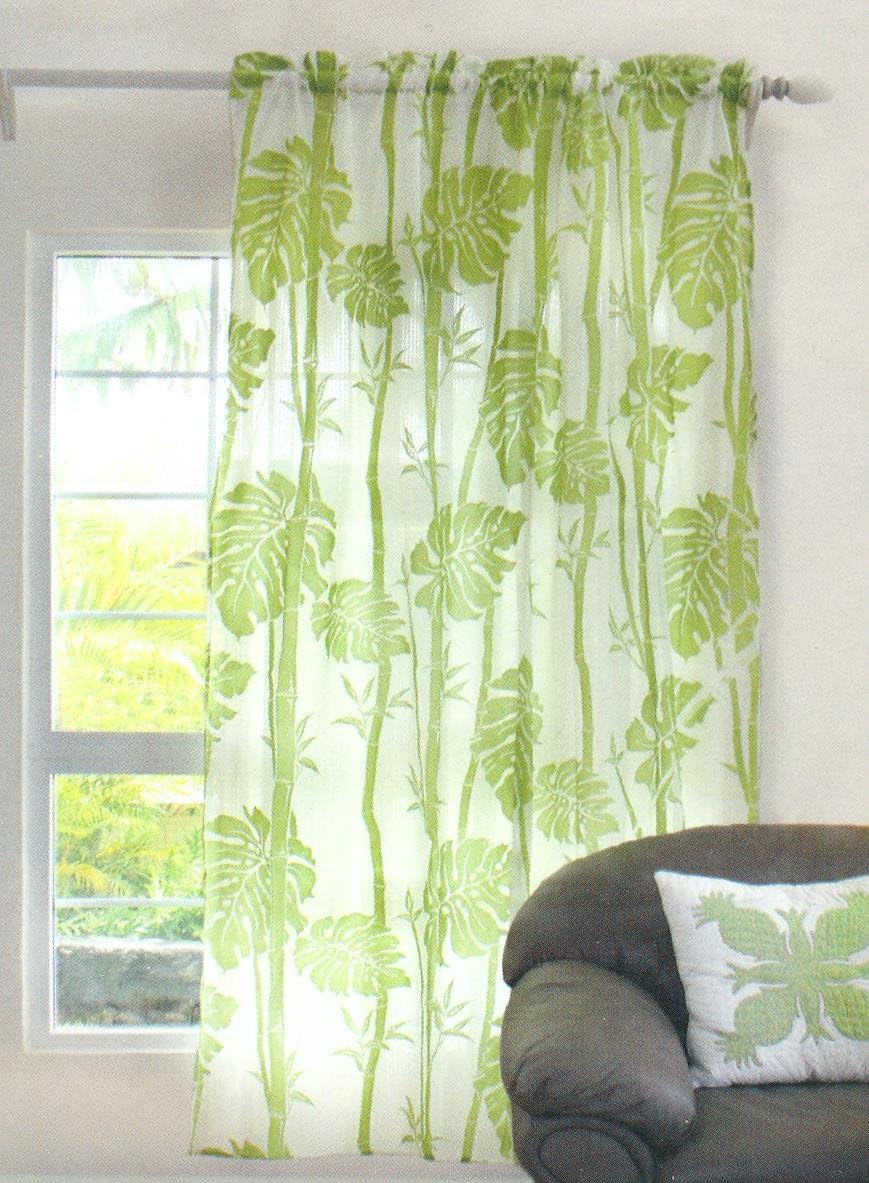 Amazon.com: Kauhale Living Hawaiian Tropical Floral Window Treatment ...