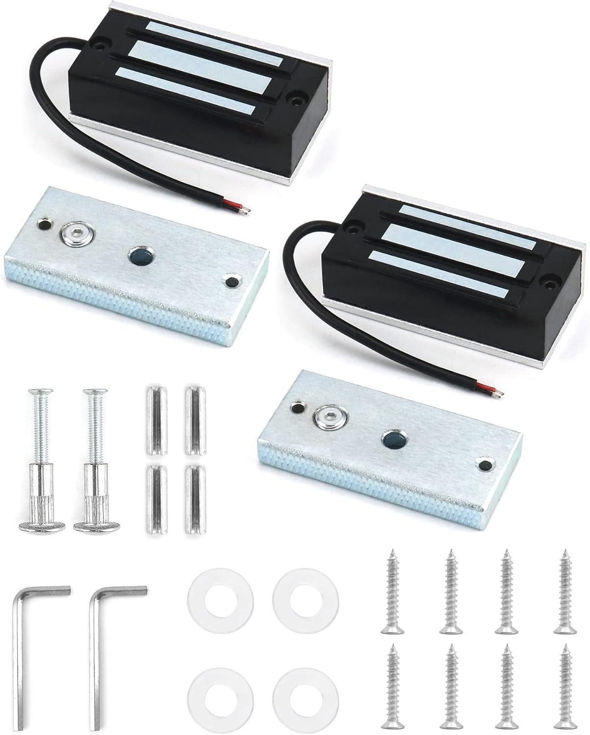 QWORK Electric Magnetic Lock, 2 Pack 60kg 130LBs Holding Force Electric ...