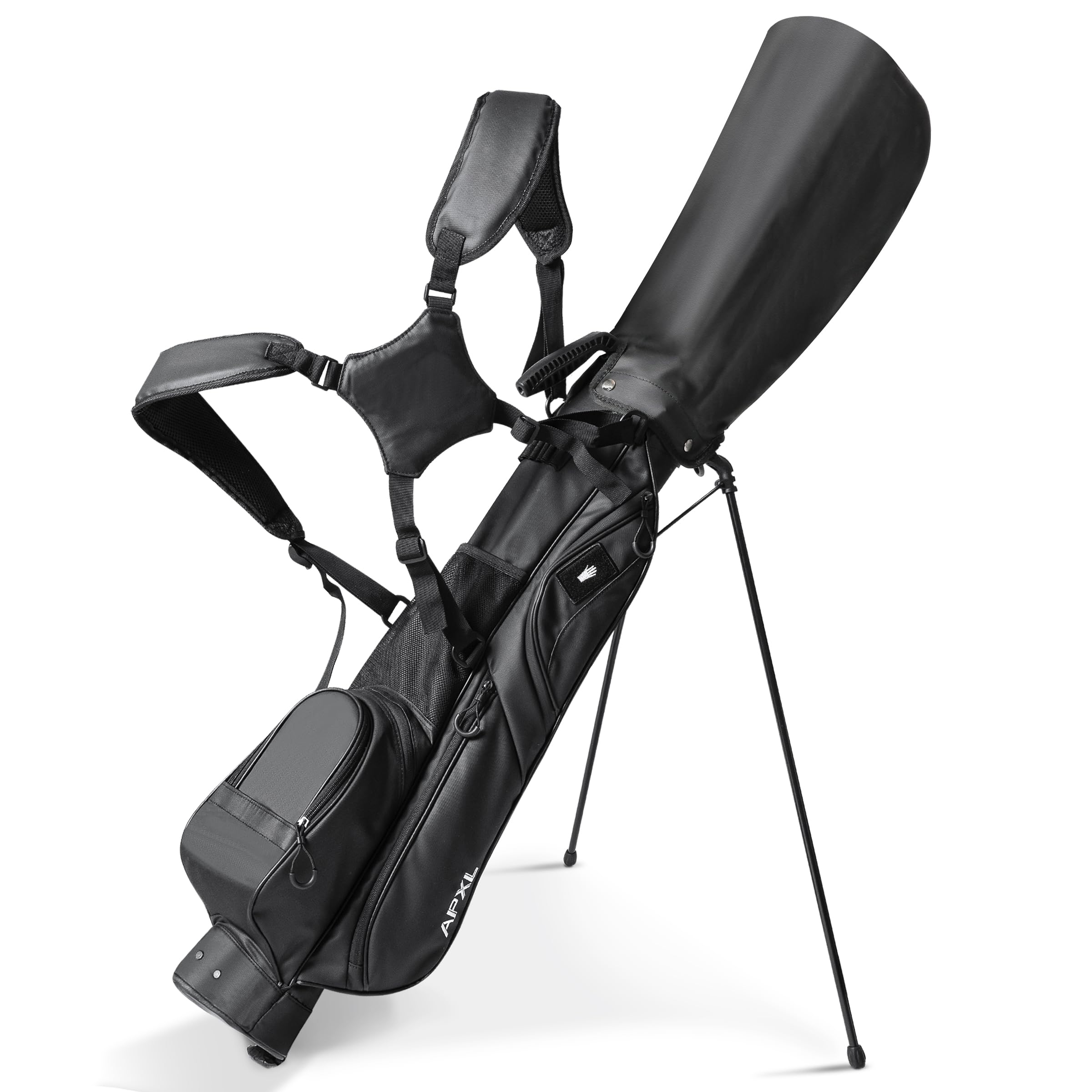 Small Golf Bag, 3 Divider Fit Up to 8 Clubs, Golf Stand Bag with Rain ...