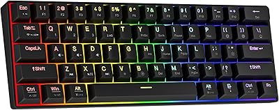 Mizar MZ60 LUNA Mechanical Gaming Keyboard | 60% Keyboard 62 Key ISO UK ...