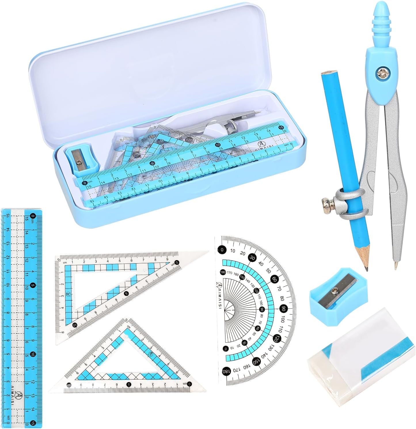 Amazon.com : Compass Geometry Tool Geometry Set Drafting Drawing ...
