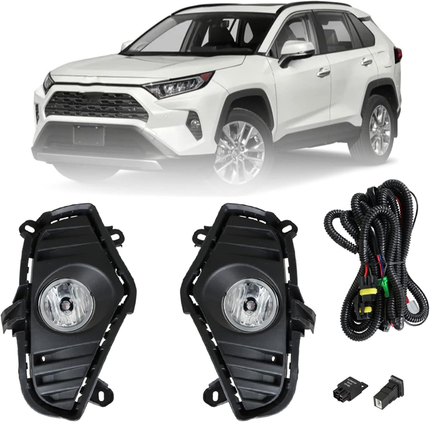 Amazon.com: WFLNHB Fog Lights Replacement for Rav4 2019 2020 2021 Clear ...