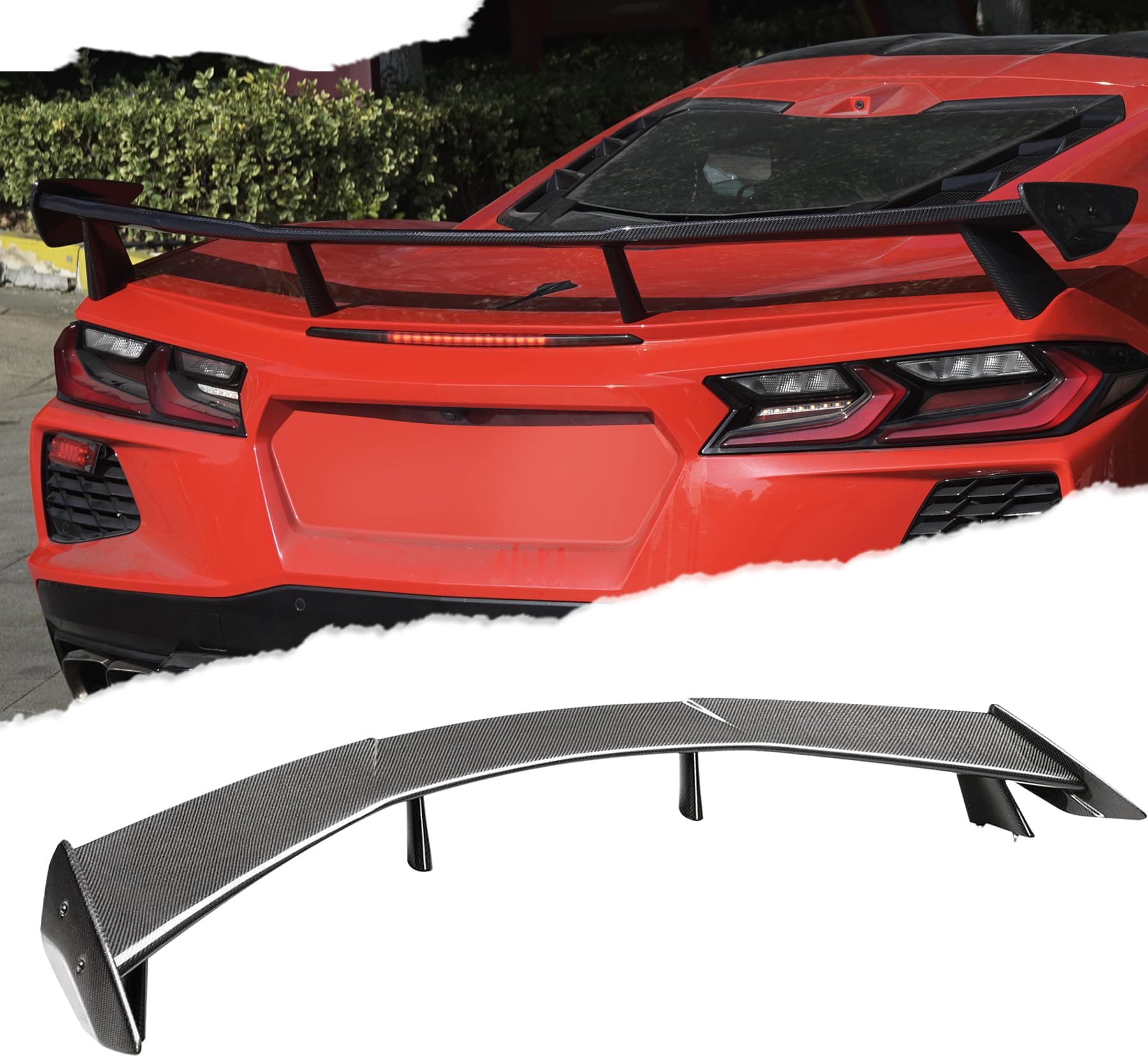 Amazon.com: Genuine Dry Carbon Fiber Rear Spoiler Wing for Chevy ...