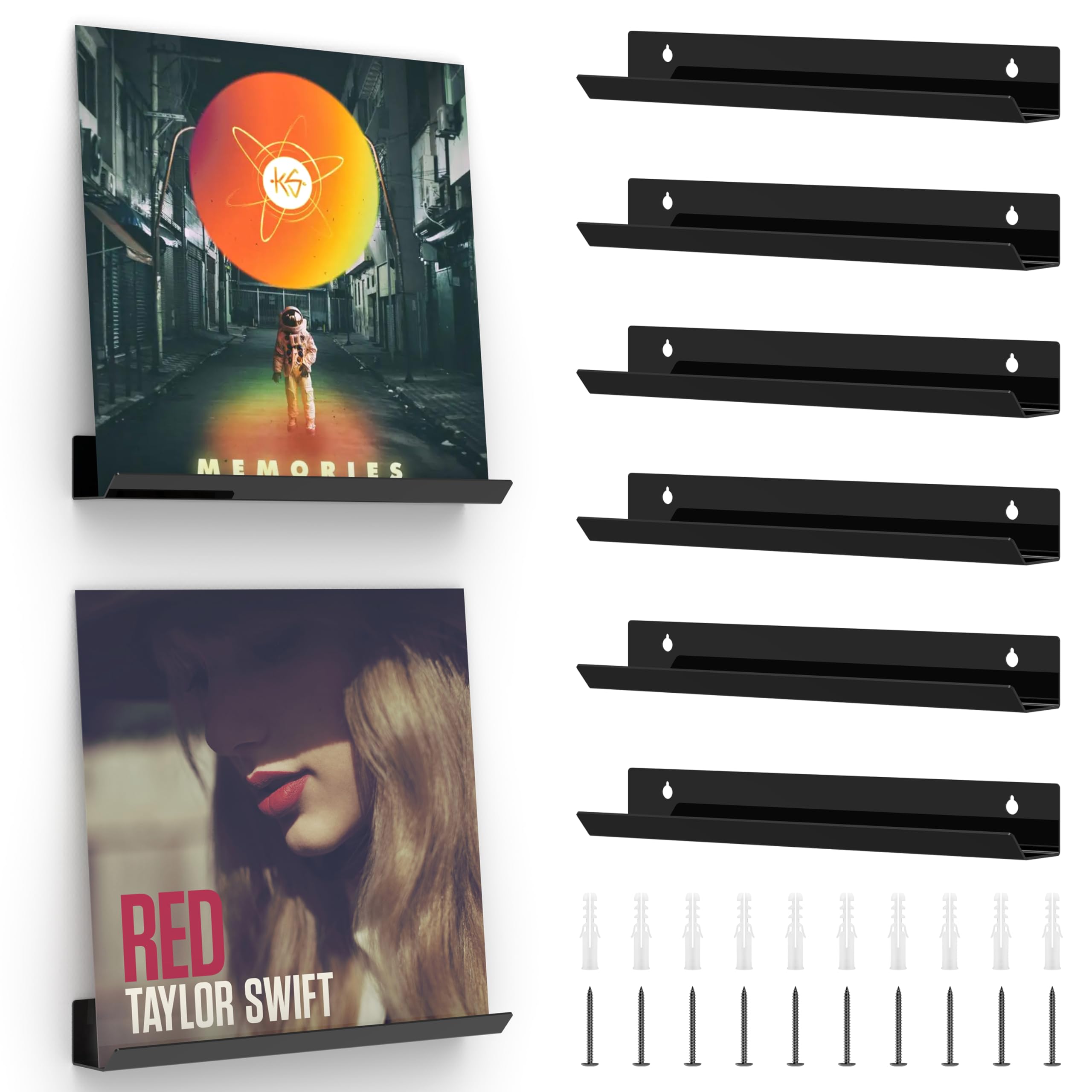 Snapklik.com : Vinyl Record Wall Mount, 12 Inch Black Acrylic Record ...