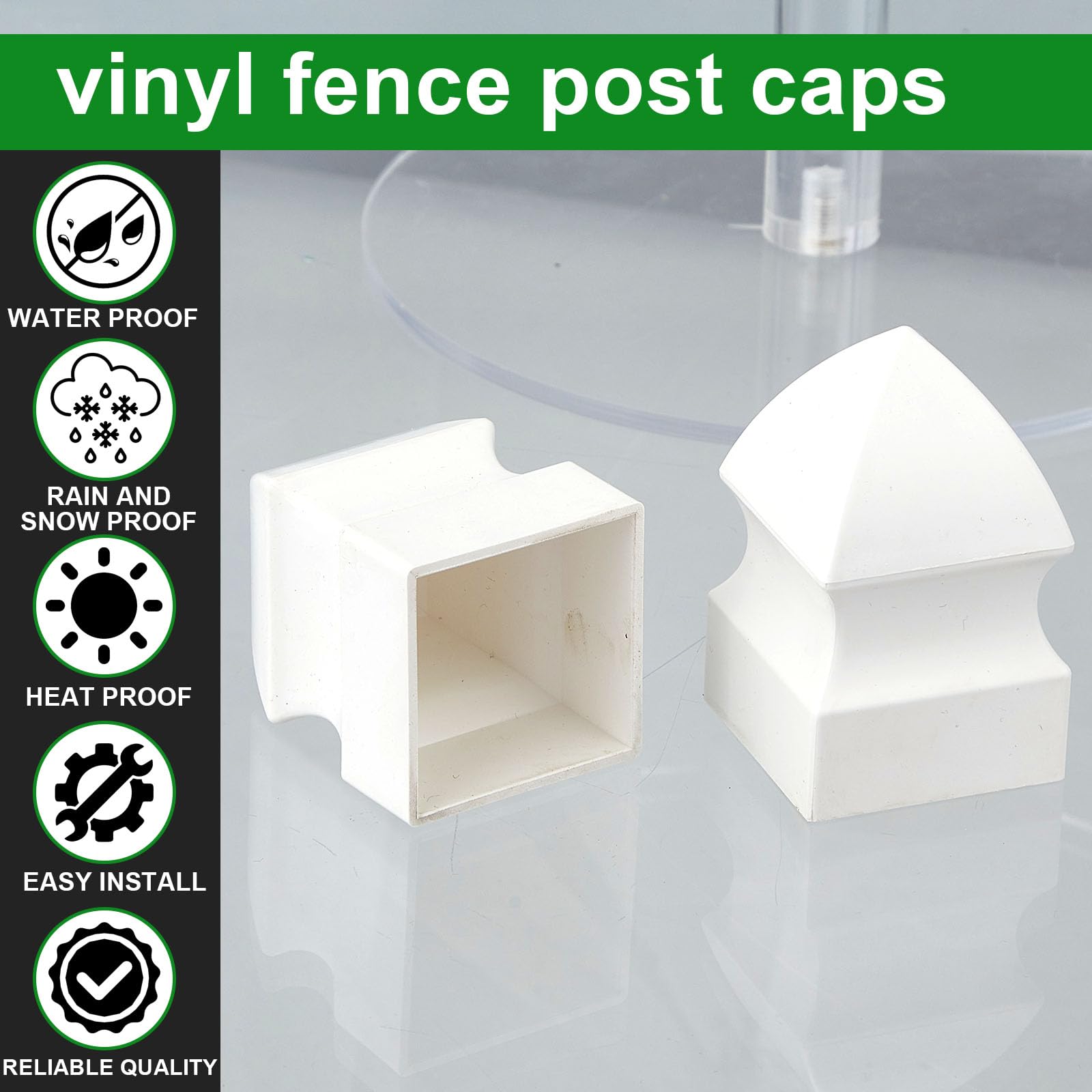 Snapklik.com : Lothee 10 Pcs Vinyl Post Cap Gothic Post Caps Decking ...