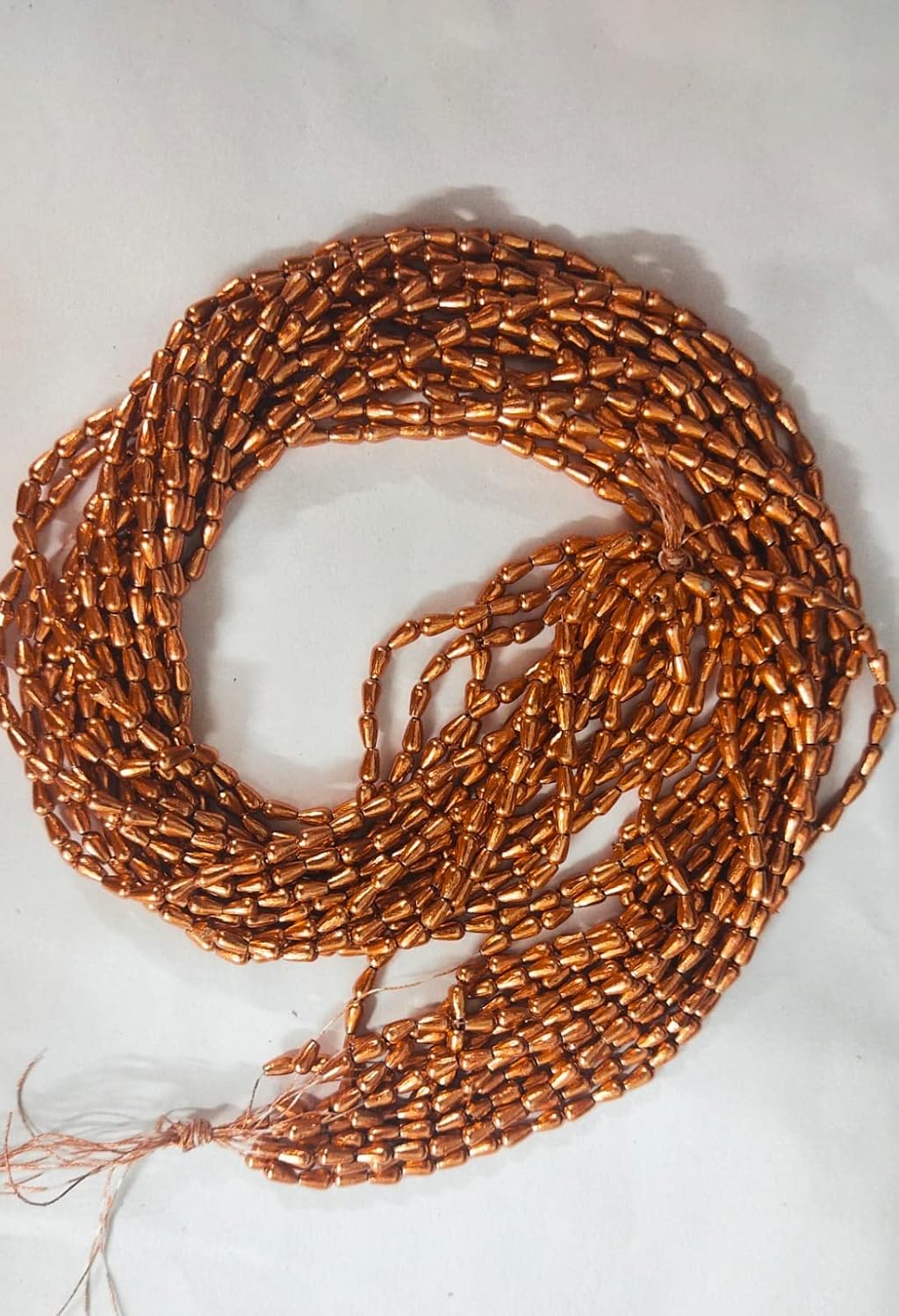 Tanisha Fashions Copper Color Wheat Bead - 15lines in a Bunch (3 mm ...